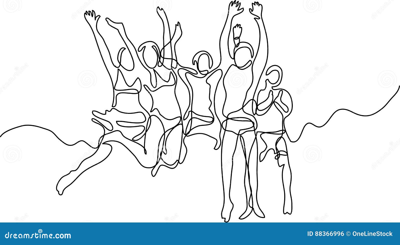 Continuous Line Drawing of Happy Guy Stock Vector - Illustration of ...