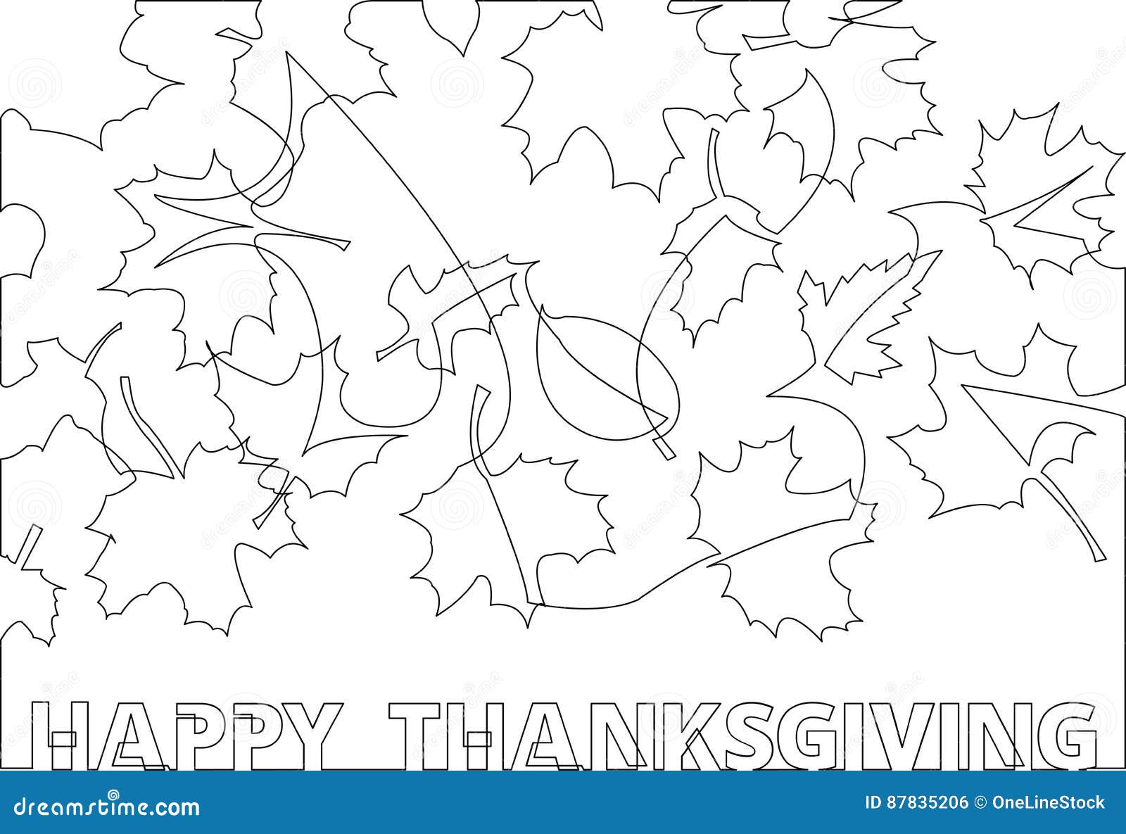 Continuous Line Drawing Happy Thanksgiving Stock Vector - Illustration ...