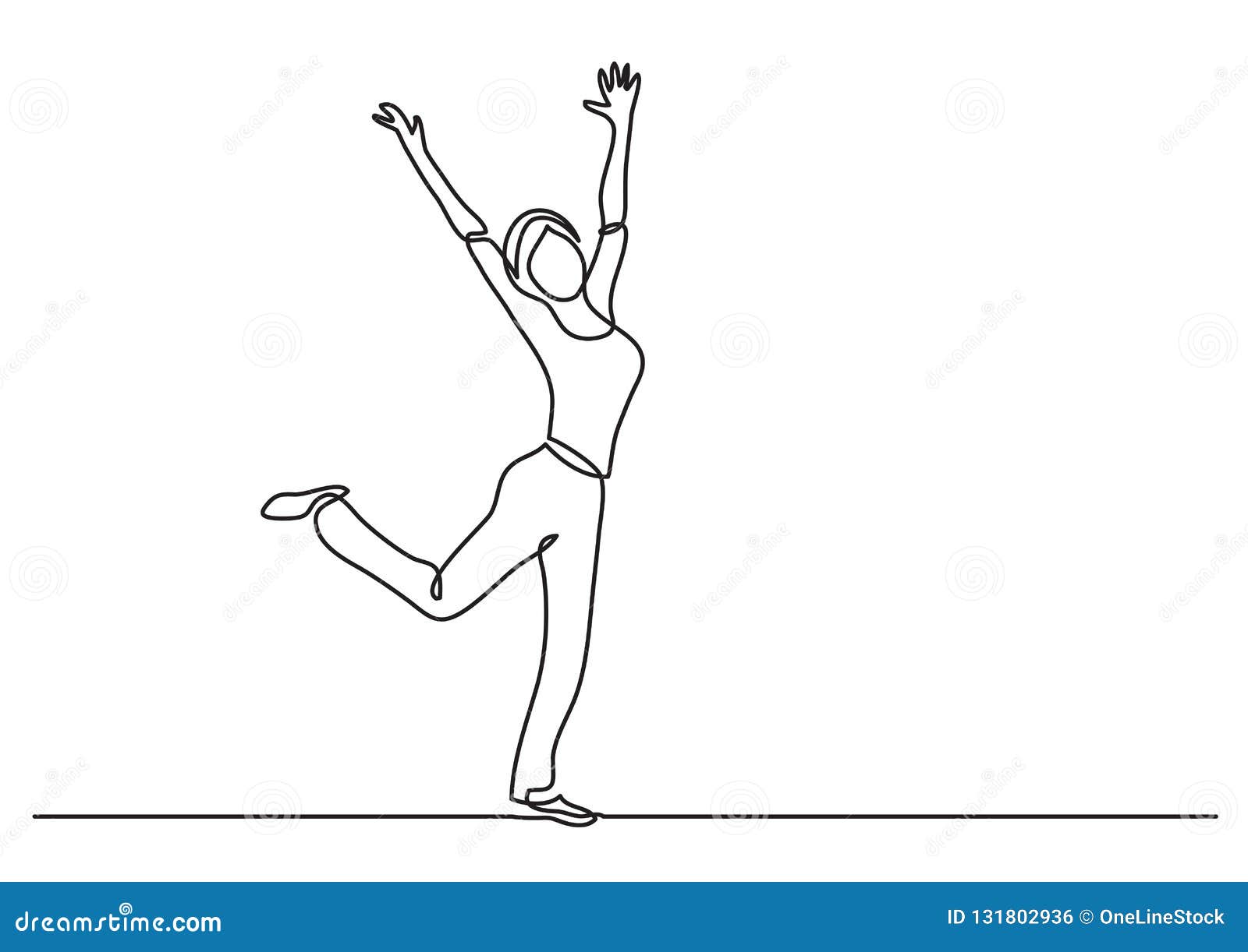 Happy People Raising Hands Stock Illustrations 504 Happy People