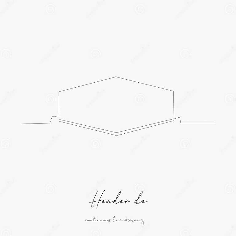 Continuous Line Drawing. Header De. Simple Vector Illustration. Header ...