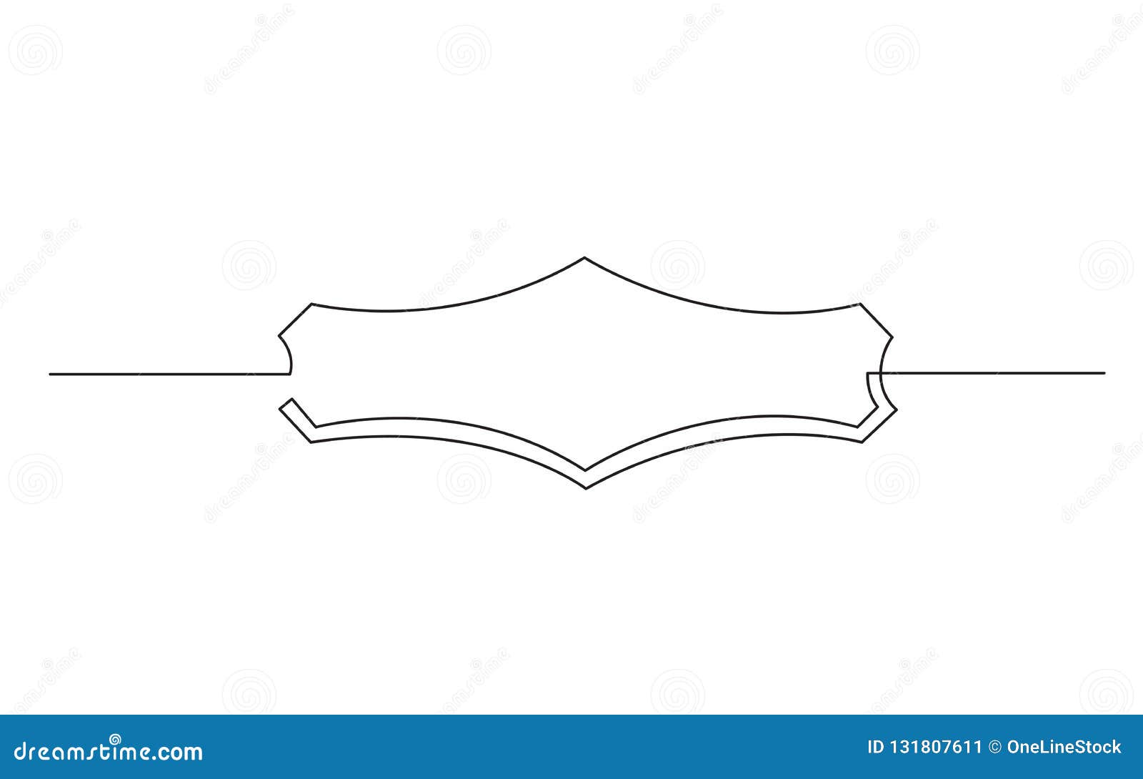 Continuous Line Drawing of Header Design Stock Vector - Illustration of ...