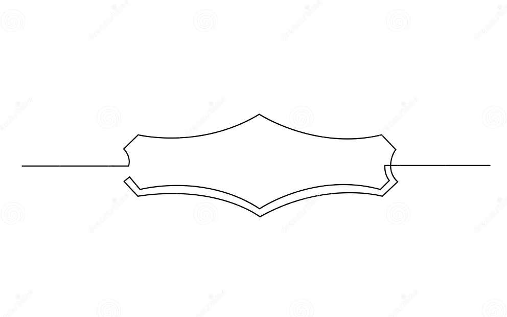 Continuous Line Drawing of Header Design Stock Vector - Illustration of ...