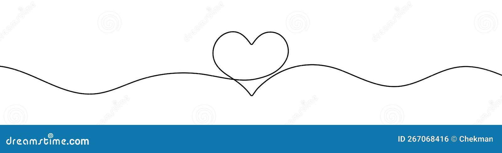 Continuous Line Drawing of Heart. Heart One Line Icon. One Line Drawing ...