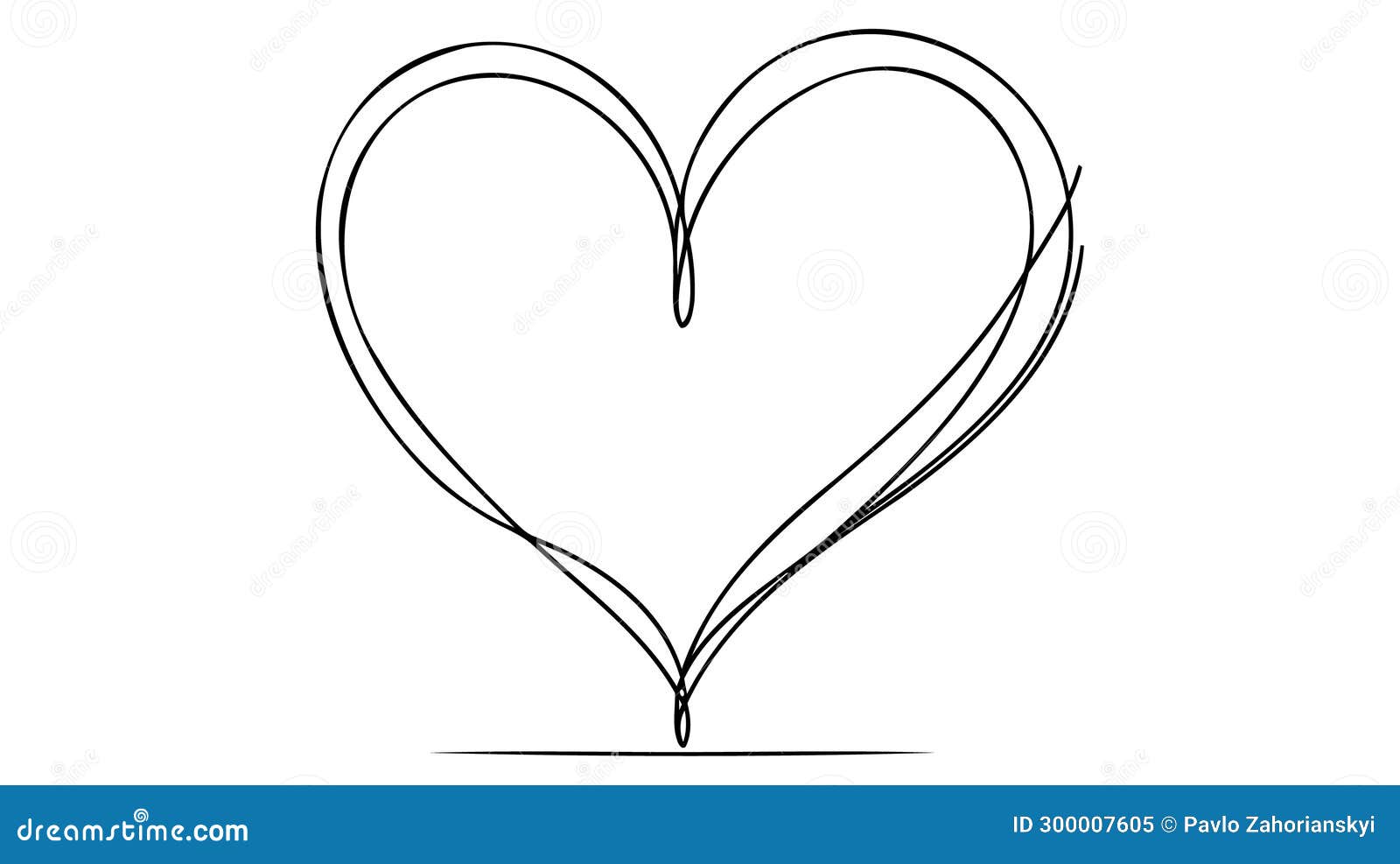Continuous Line Drawing of Heart. Heart One Line Icon. One Line Drawing ...