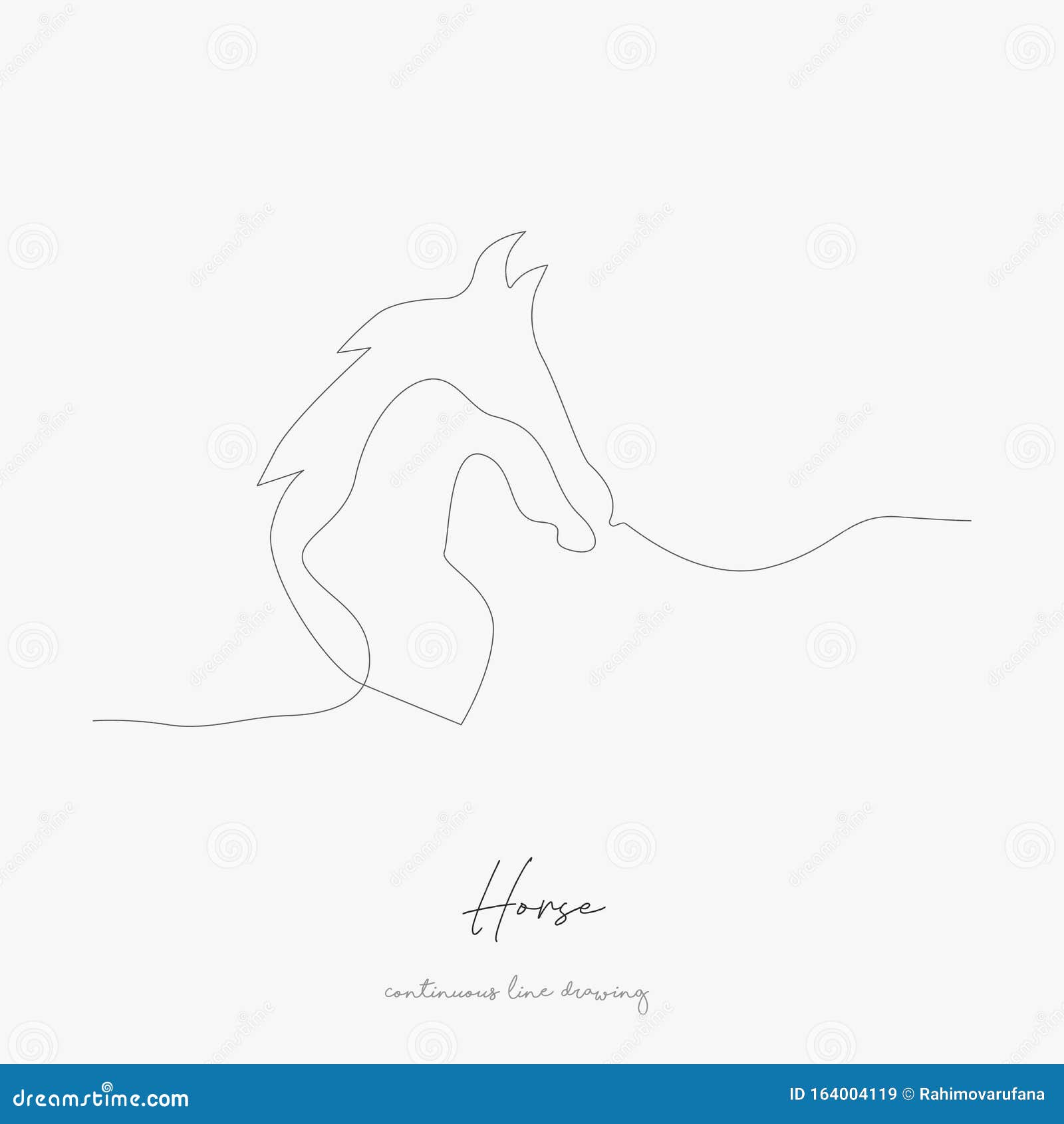 Continuous Line Drawing. Horse. Simple Vector Illustration. Horse ...
