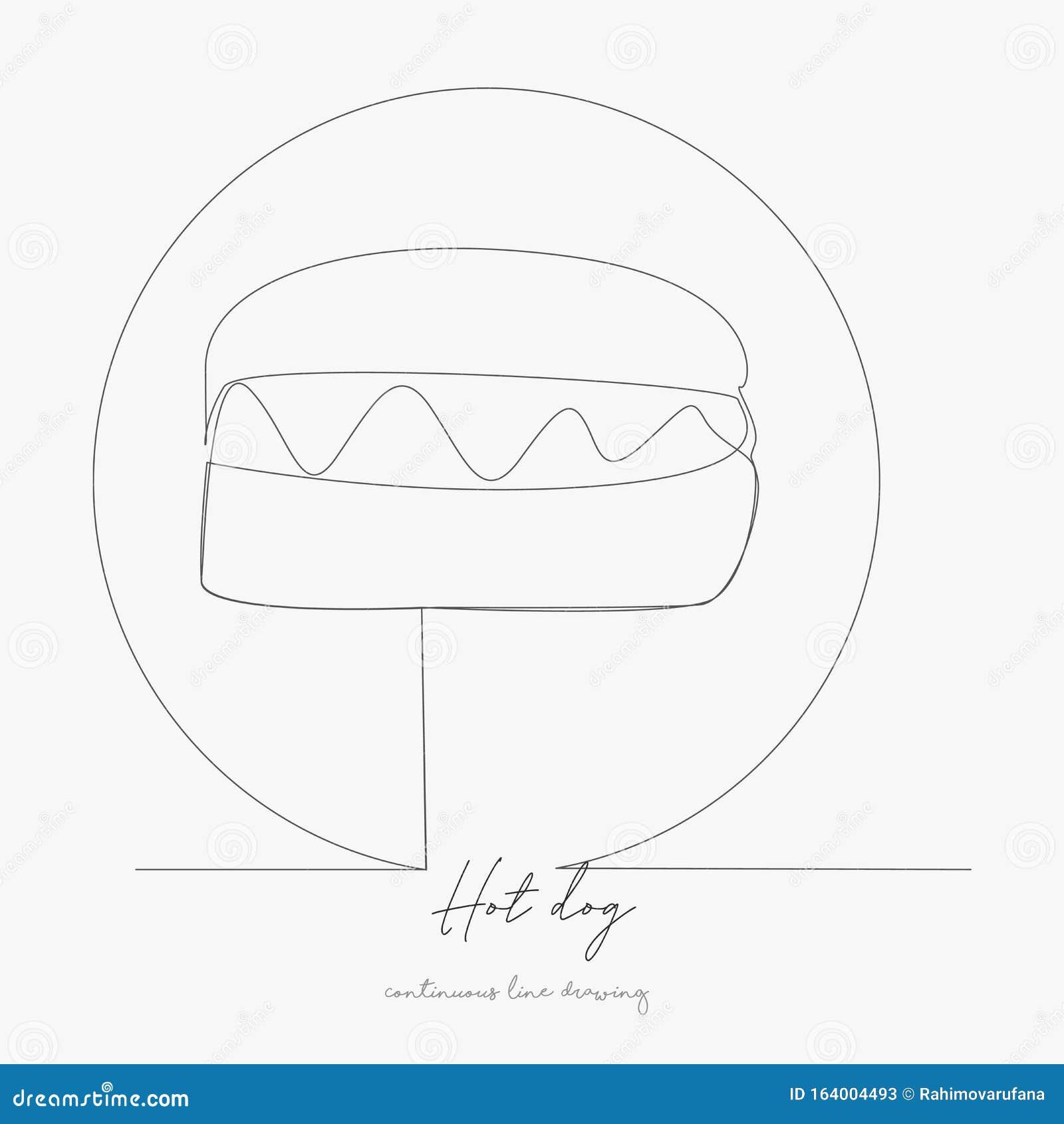 Continuous Line Drawing. Hot Dog. Simple Vector Illustration. Hot Dog ...