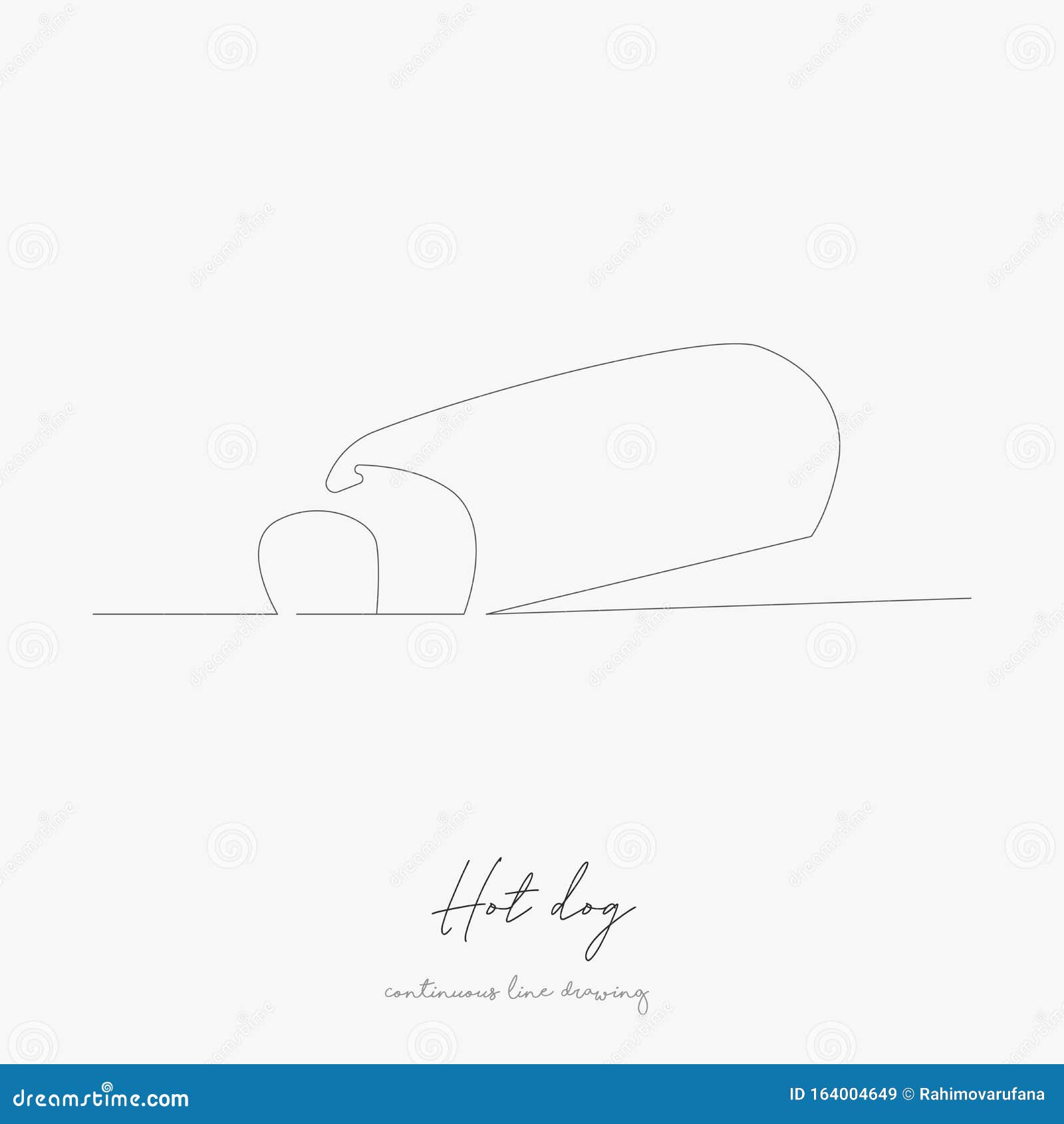 Continuous Line Drawing. Hot Dog. Simple Vector Illustration. Hot Dog ...