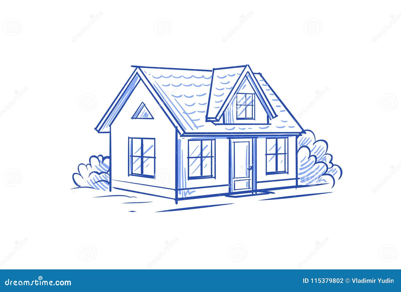 Line drawing of house stock vector. Illustration of property - 115379802 Line drawing of house stock vector. Illustration of property - 115379802