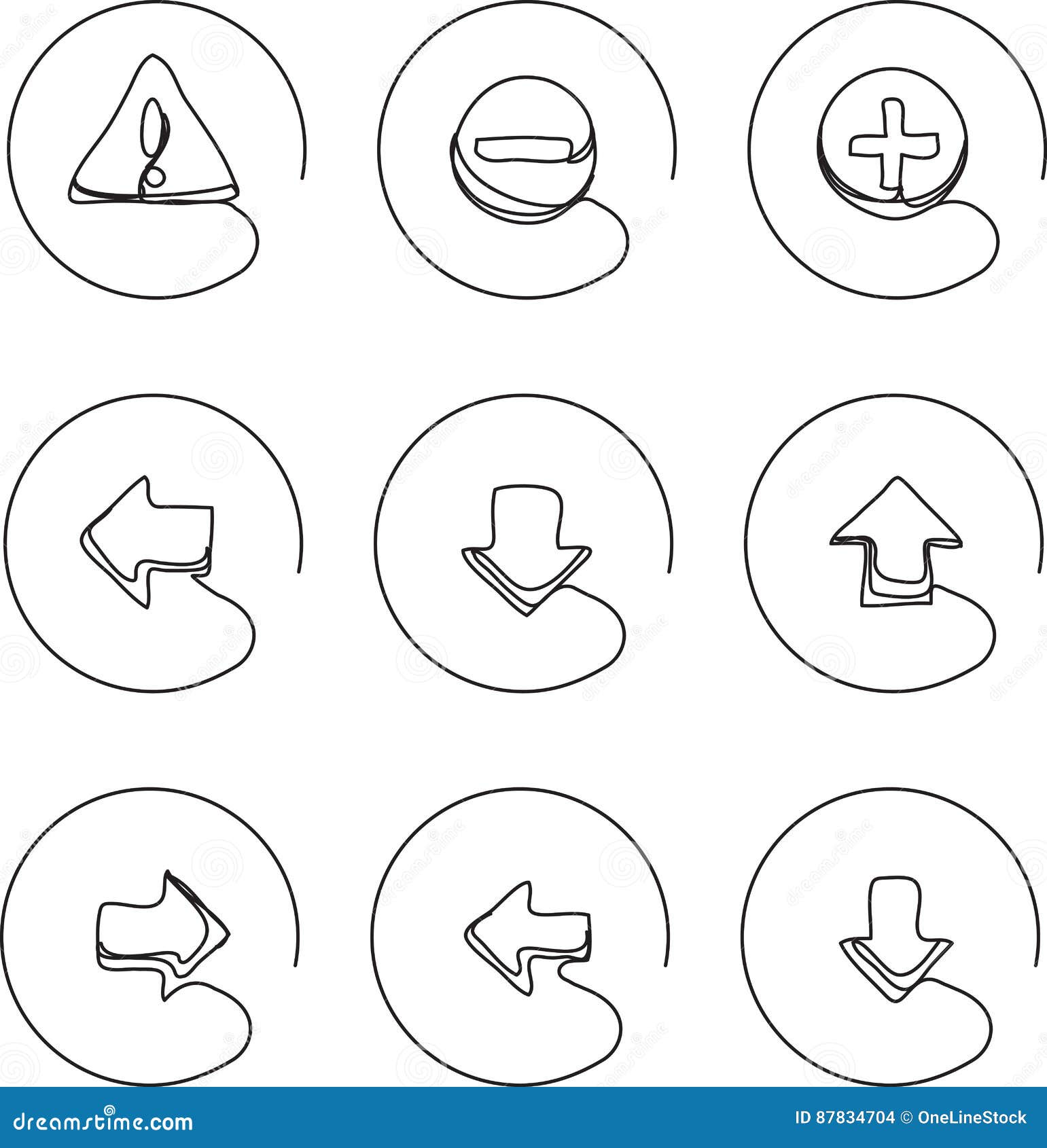 Continuous Line Drawing Icons - Cloud Upload Download Vector ...