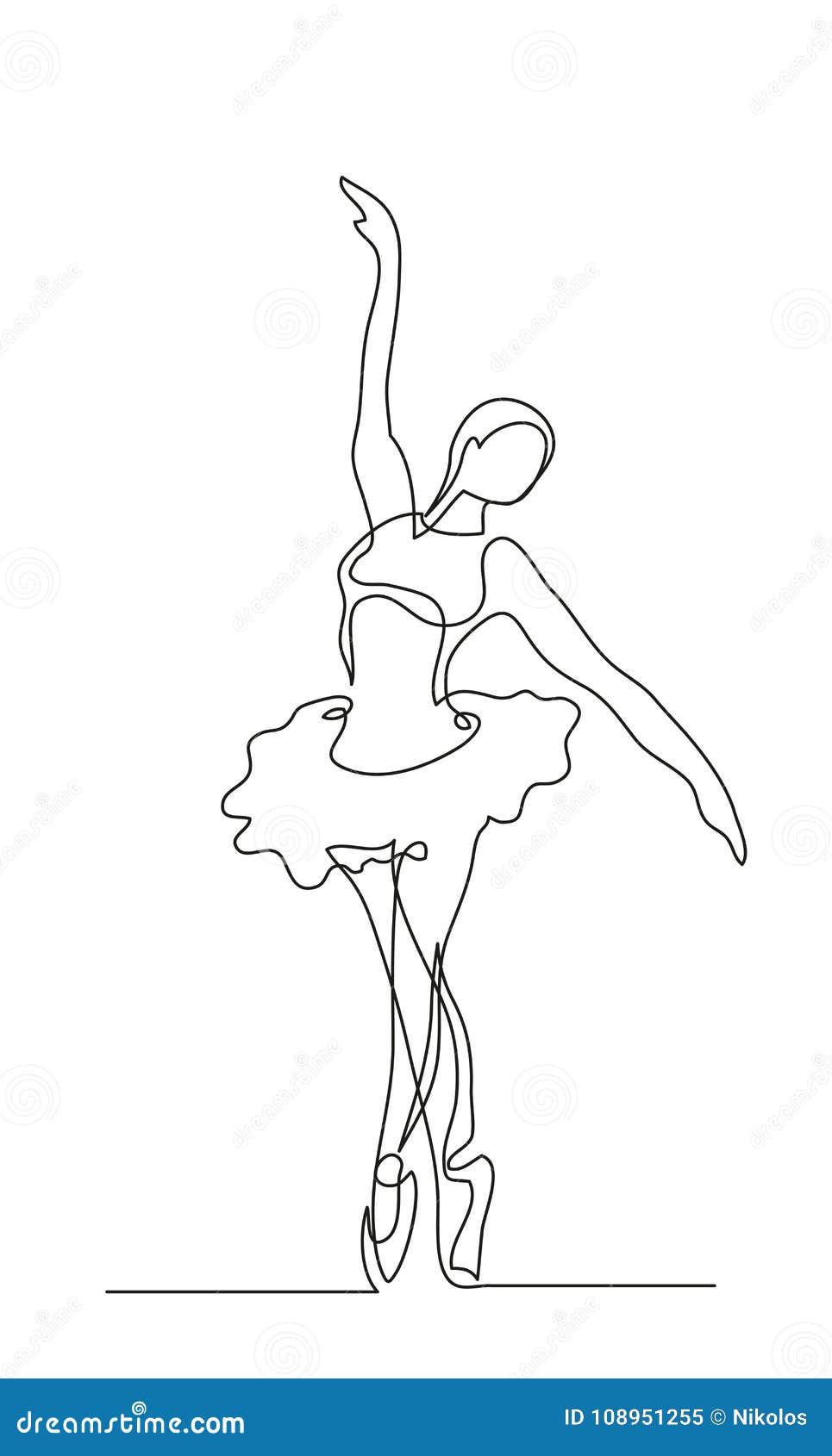 Ballerina in motion stock vector. Illustration of person - 108951255