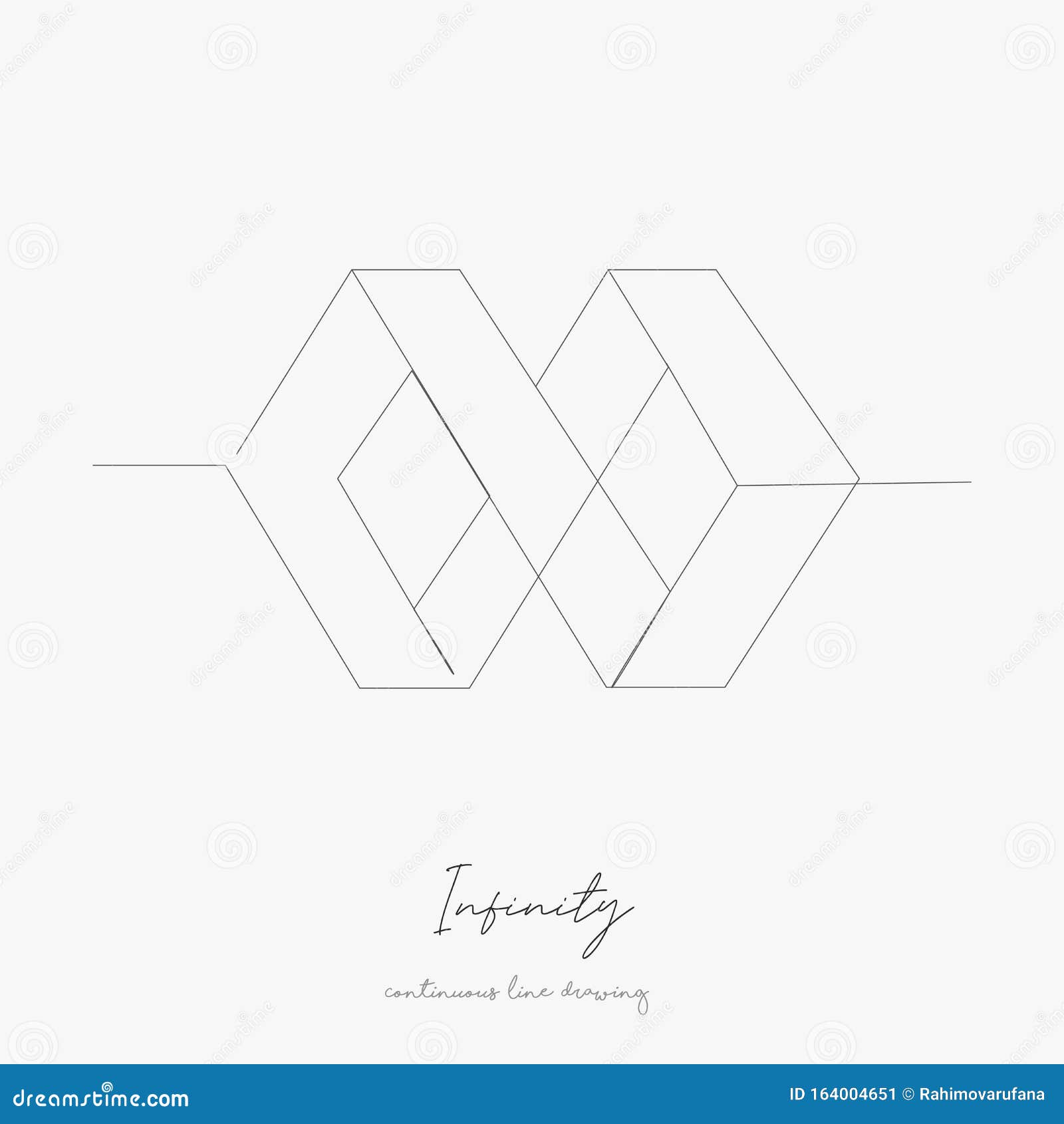 Continuous Line Drawing. Infinity. Simple Vector Illustration. Infinity ...