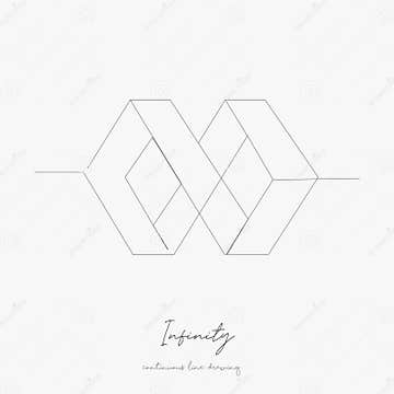 Continuous Line Drawing. Infinity. Simple Vector Illustration. Infinity ...