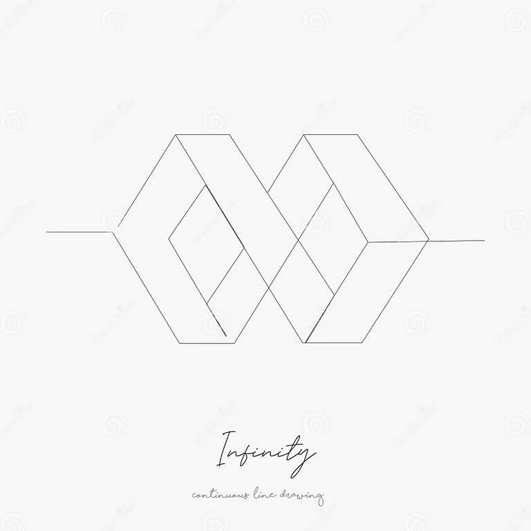 Continuous Line Drawing. Infinity. Simple Vector Illustration. Infinity ...