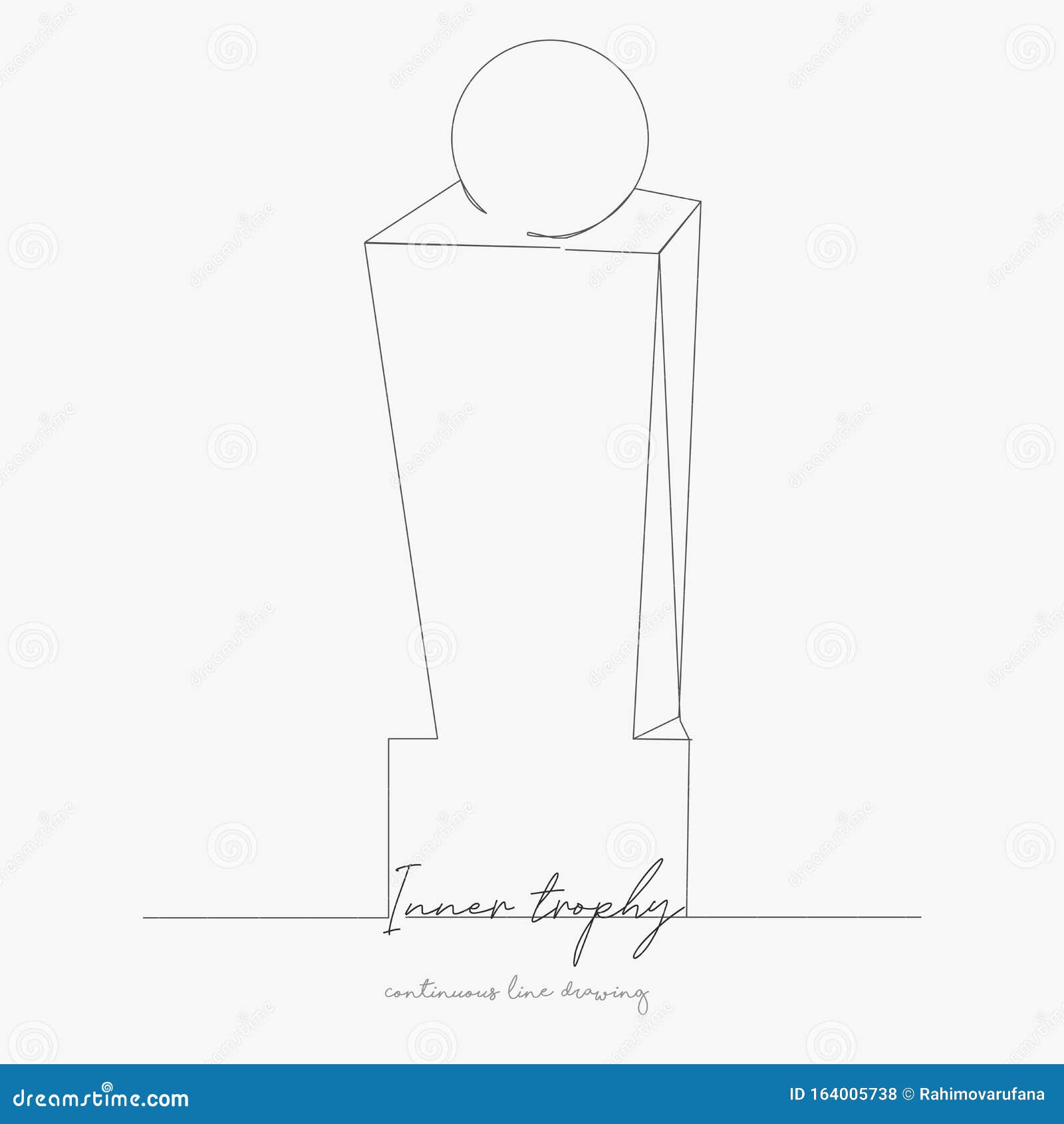 Continuous Line Drawing. Inner Trophy. Simple Vector Illustration ...