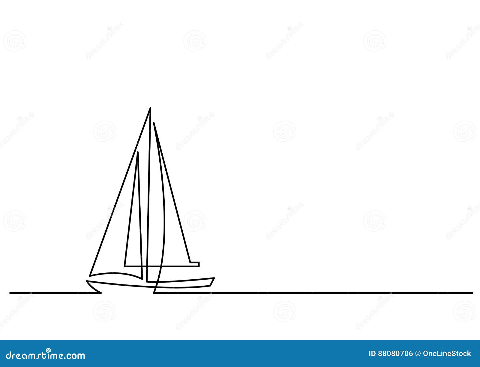 Continuous line drawing of stock vector. Illustration of doodle - 88080706
