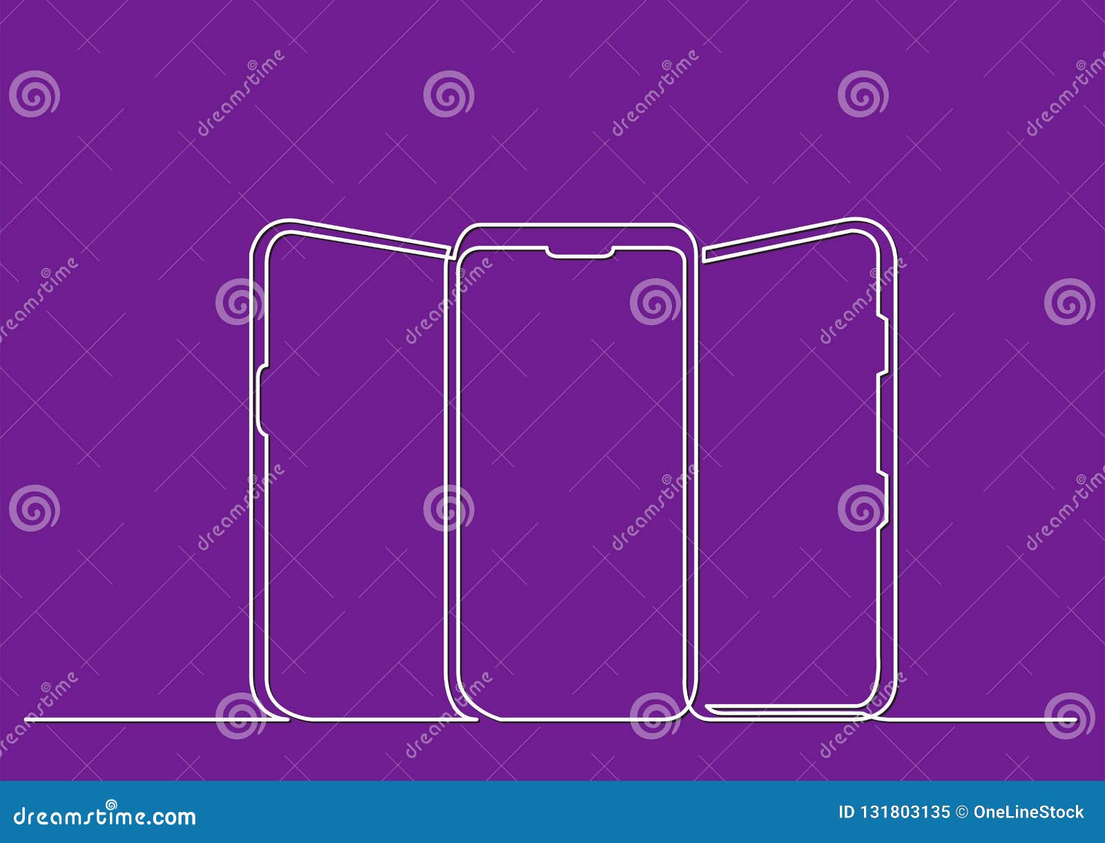 Continuous Line Drawing of Isolated Vector Object - Three Standing ...