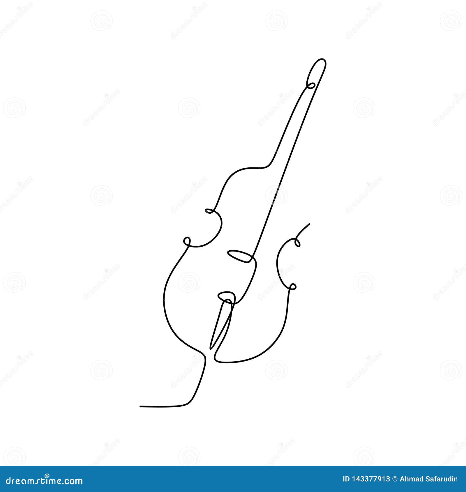 Continuous Line Drawing of a Jazz Instrument Stock Vector ...
