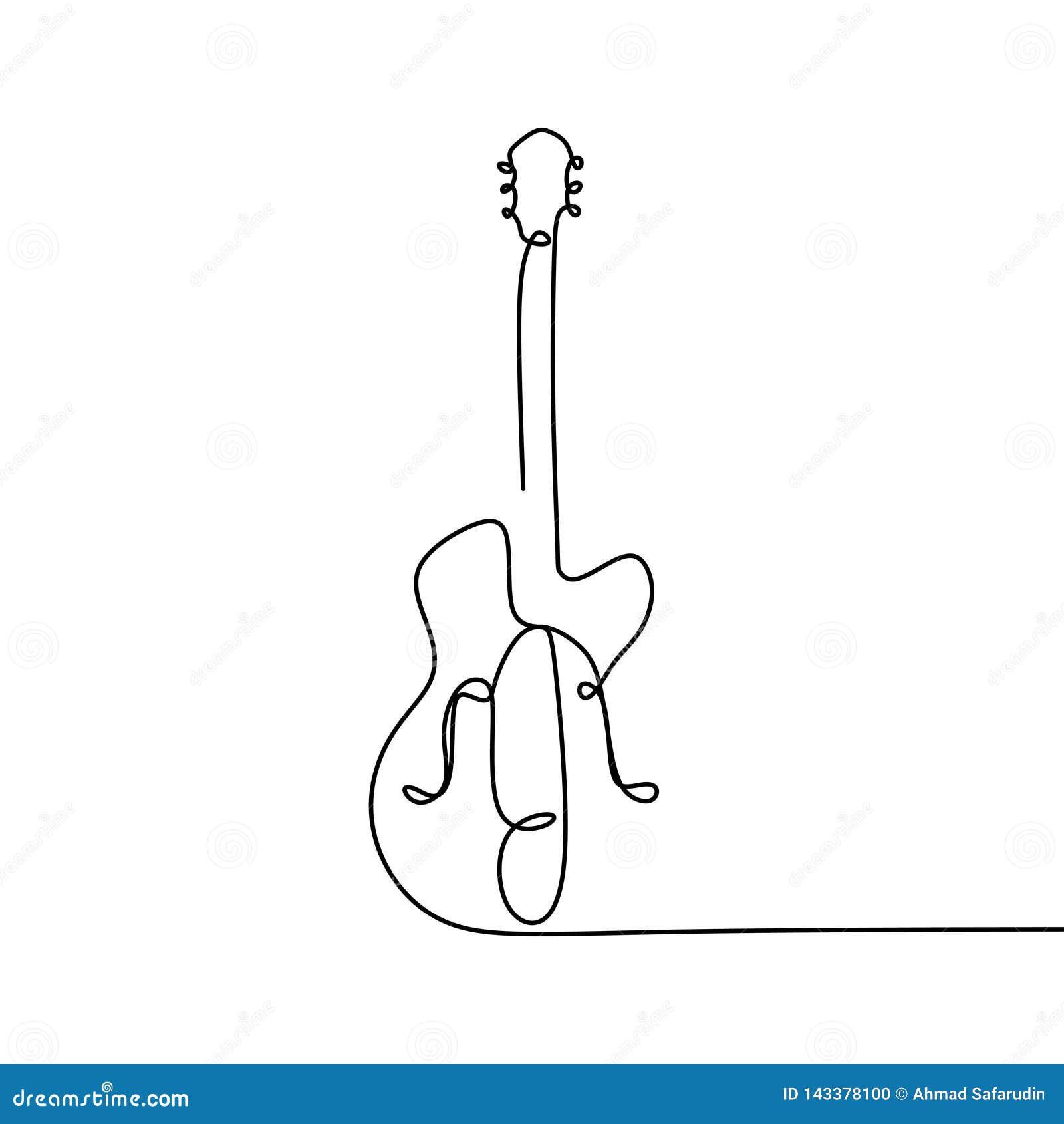 Continuous Line Drawing of a Jazz Instrument Stock Vector ...