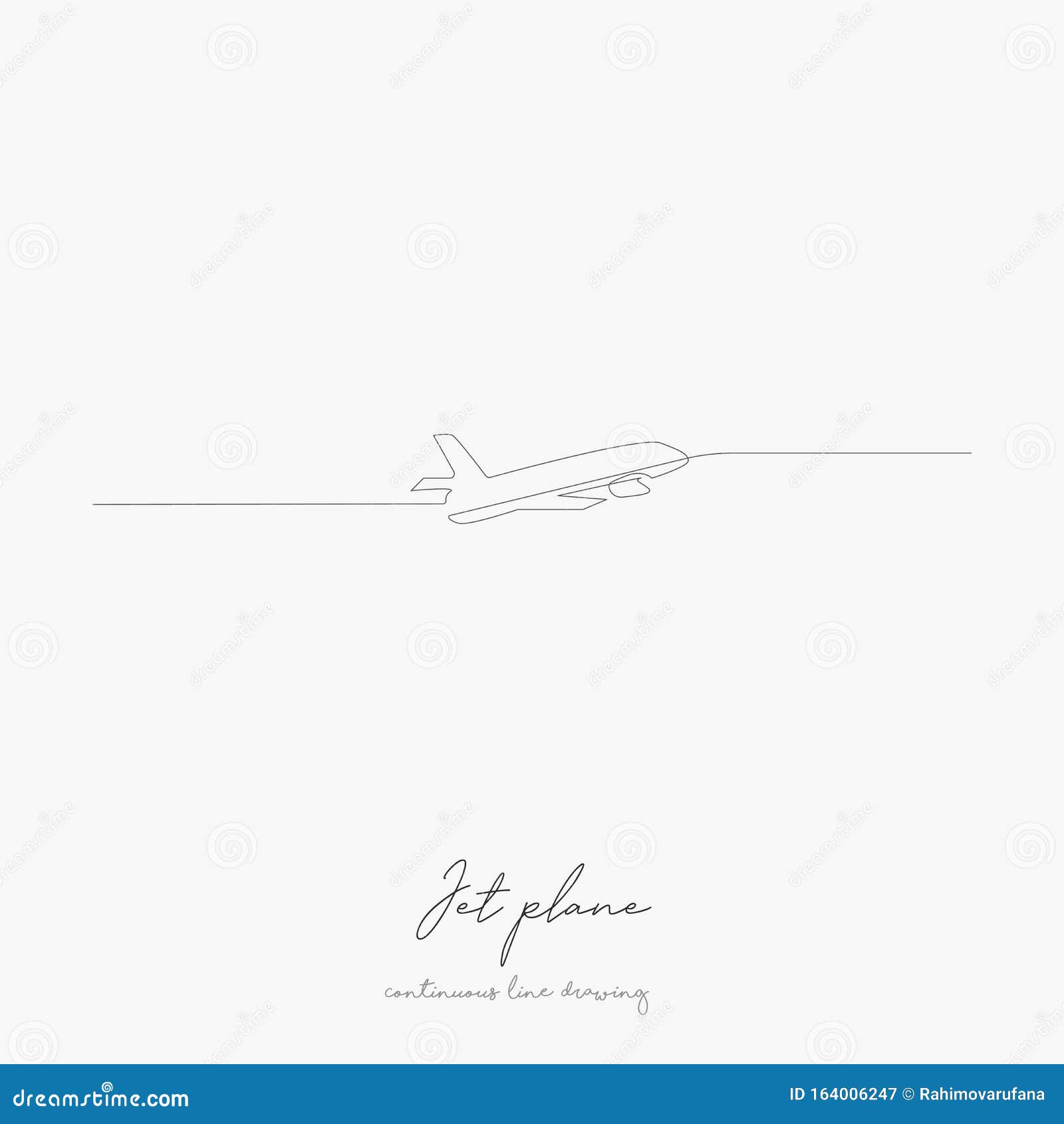 Continuous Line Drawing. Jet Plane. Simple Vector Illustration. Jet ...