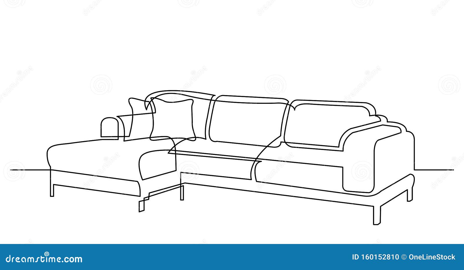 Sectional Sofa Cartoon Vector | CartoonDealer.com #37807033