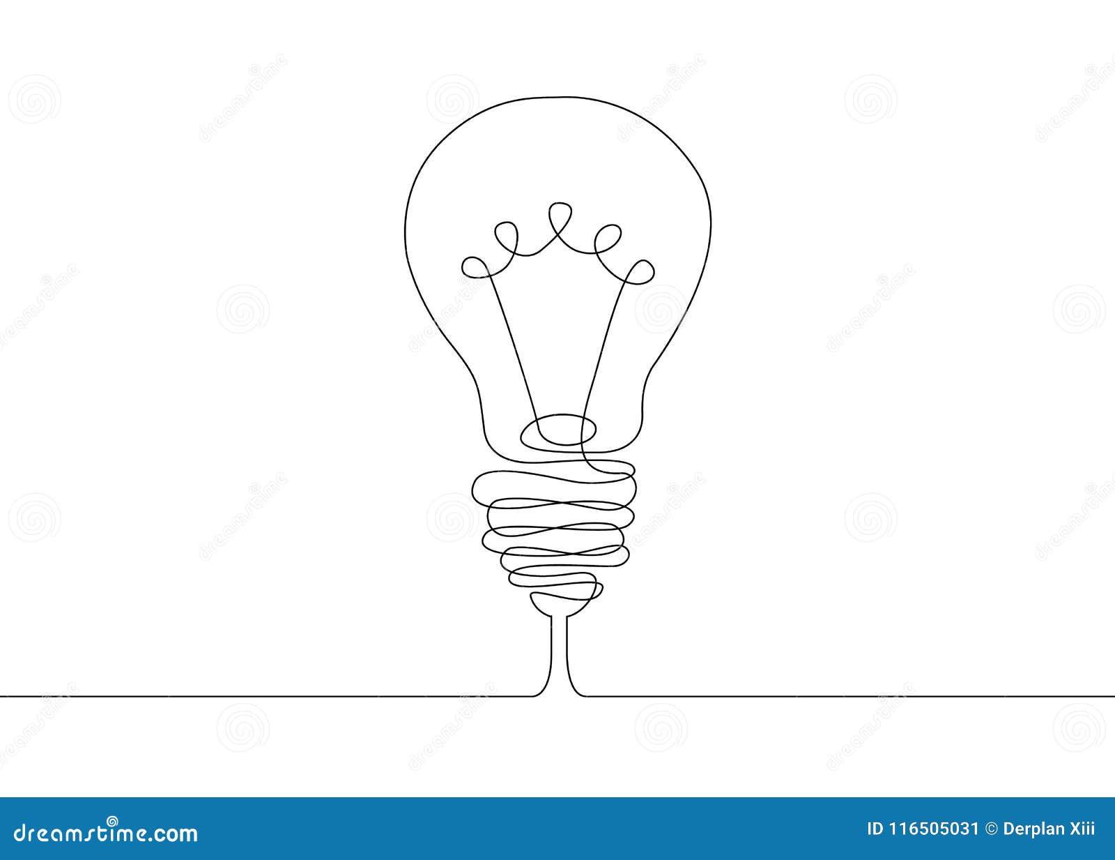 Continuous Line Drawing Light Bulb Symbol Idea. Stock Vector ... Continuous Line Drawing Light Bulb Symbol Idea. Stock Vector ...
