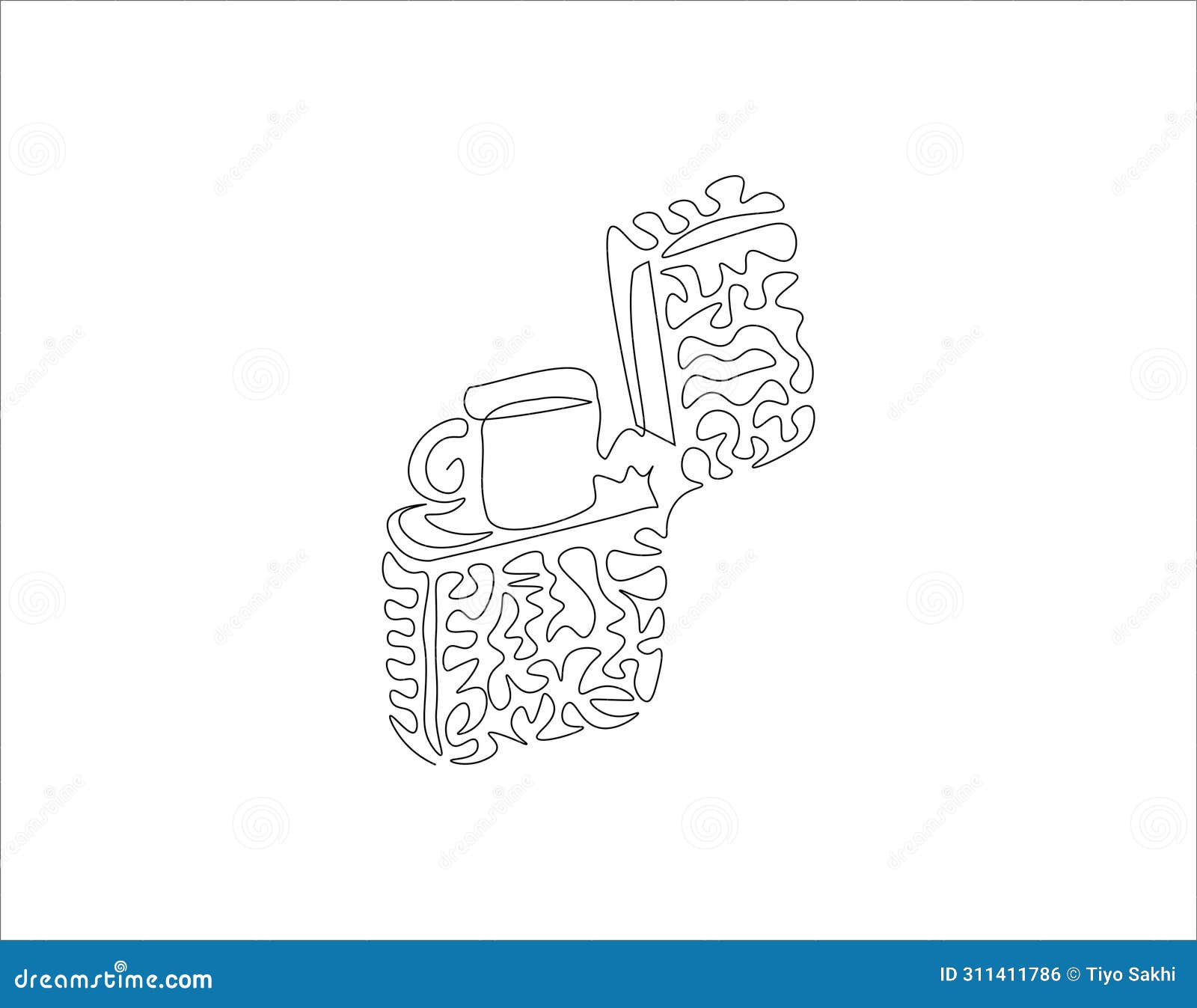 Continuous Line Drawing of Lighter. One Line of Lighter. Lighter ...