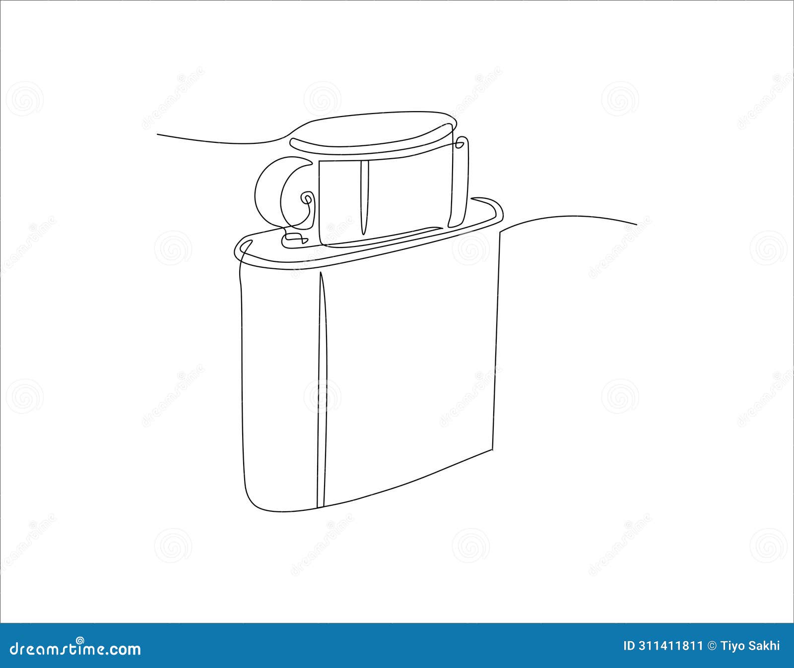 Continuous Line Drawing of Lighter. One Line of Lighter. Lighter ...