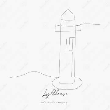Continuous Line Drawing. Lighthouse. Simple Vector Illustration ...