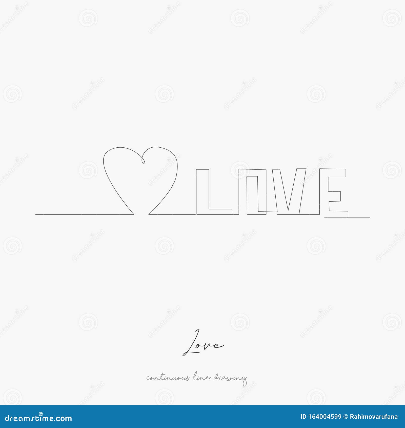 Continuous Line Drawing. Love. Simple Vector Illustration. Love Concept ...