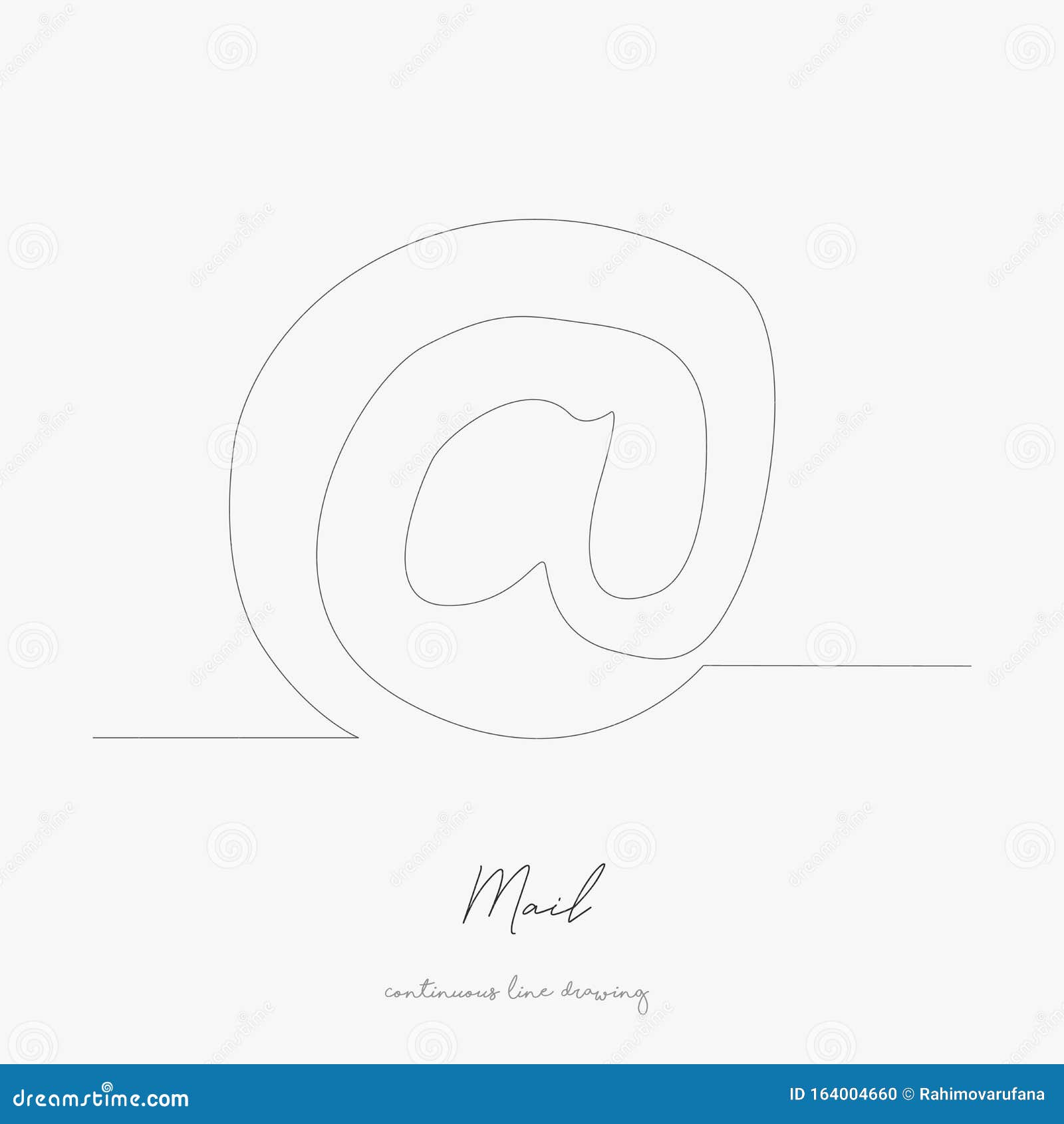Continuous Line Drawing. Mail. Simple Vector Illustration. Mail Concept ...