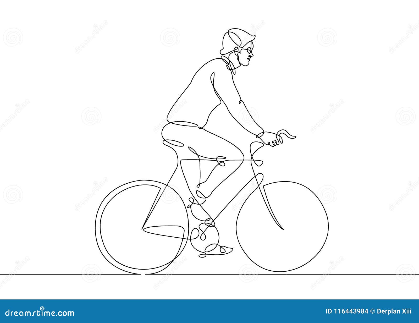Continuous Line Drawing Man on a Bicycle Stock Vector - Illustration of ... Continuous Line Drawing Man on a Bicycle Stock Vector - Illustration of ...