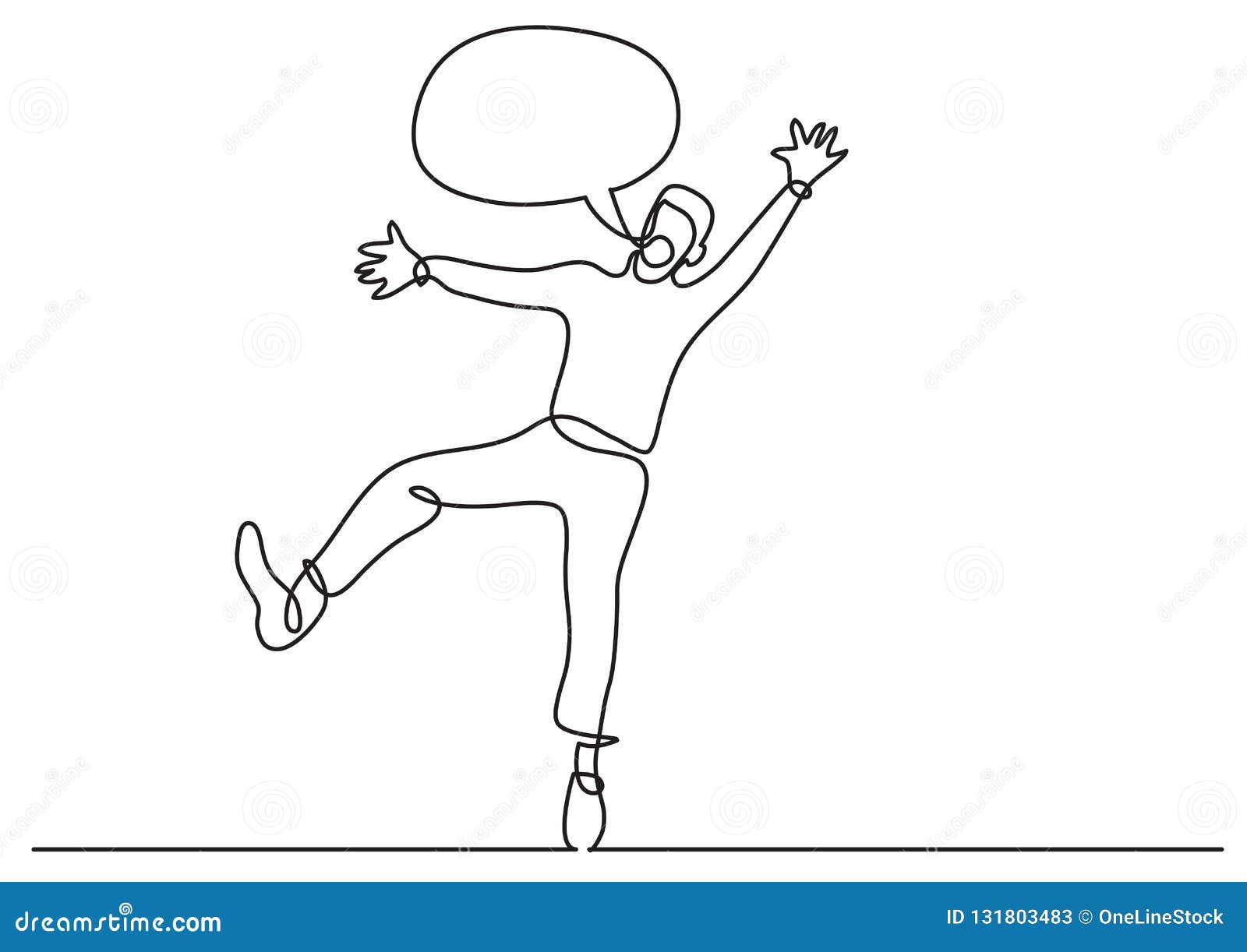Continuous Line Drawing of Man - Screaming Out Loud Stock Vector ...