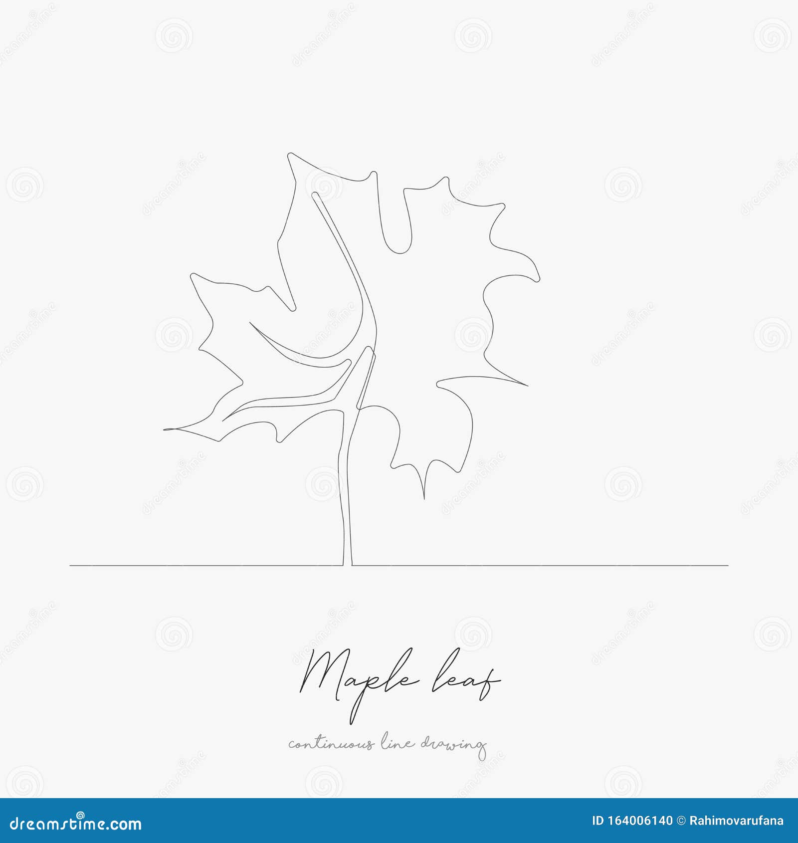 Continuous Line Drawing. Maple Leaf. Simple Vector Illustration. Maple ...