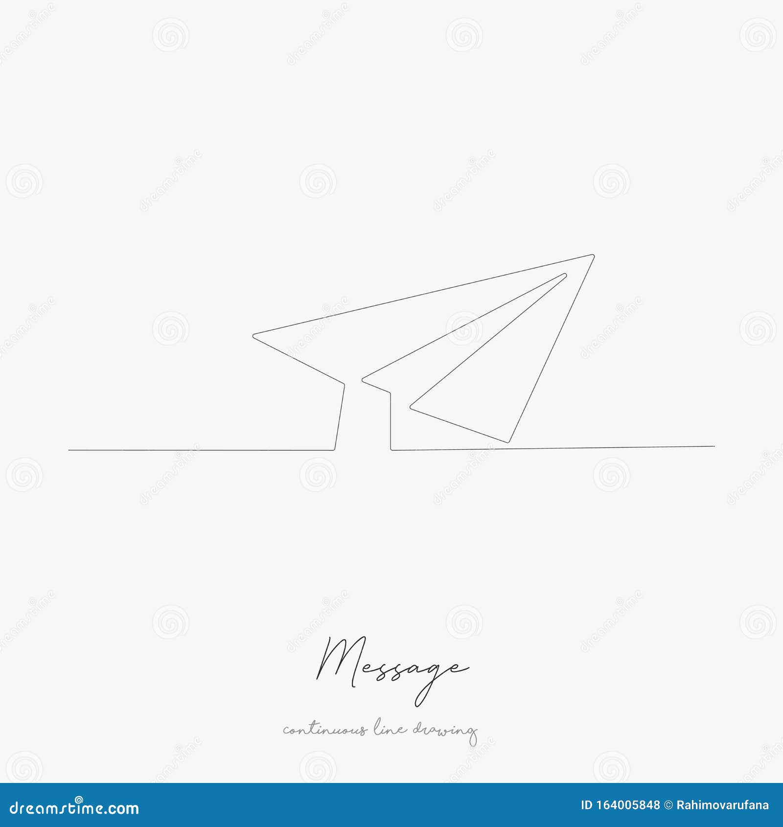 Continuous Line Drawing. Message. Simple Vector Illustration. Message ...