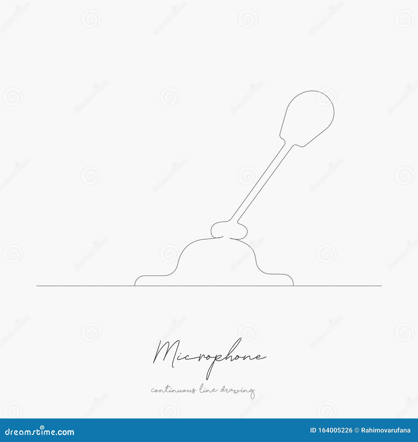 Continuous Line Drawing. Microphone. Simple Vector Illustration ...