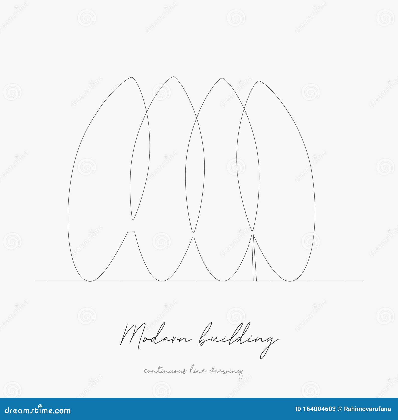 Continuous Line Drawing. Modern Building Construction. Simple Vector ... Continuous Line Drawing. Modern Building Construction. Simple Vector ...