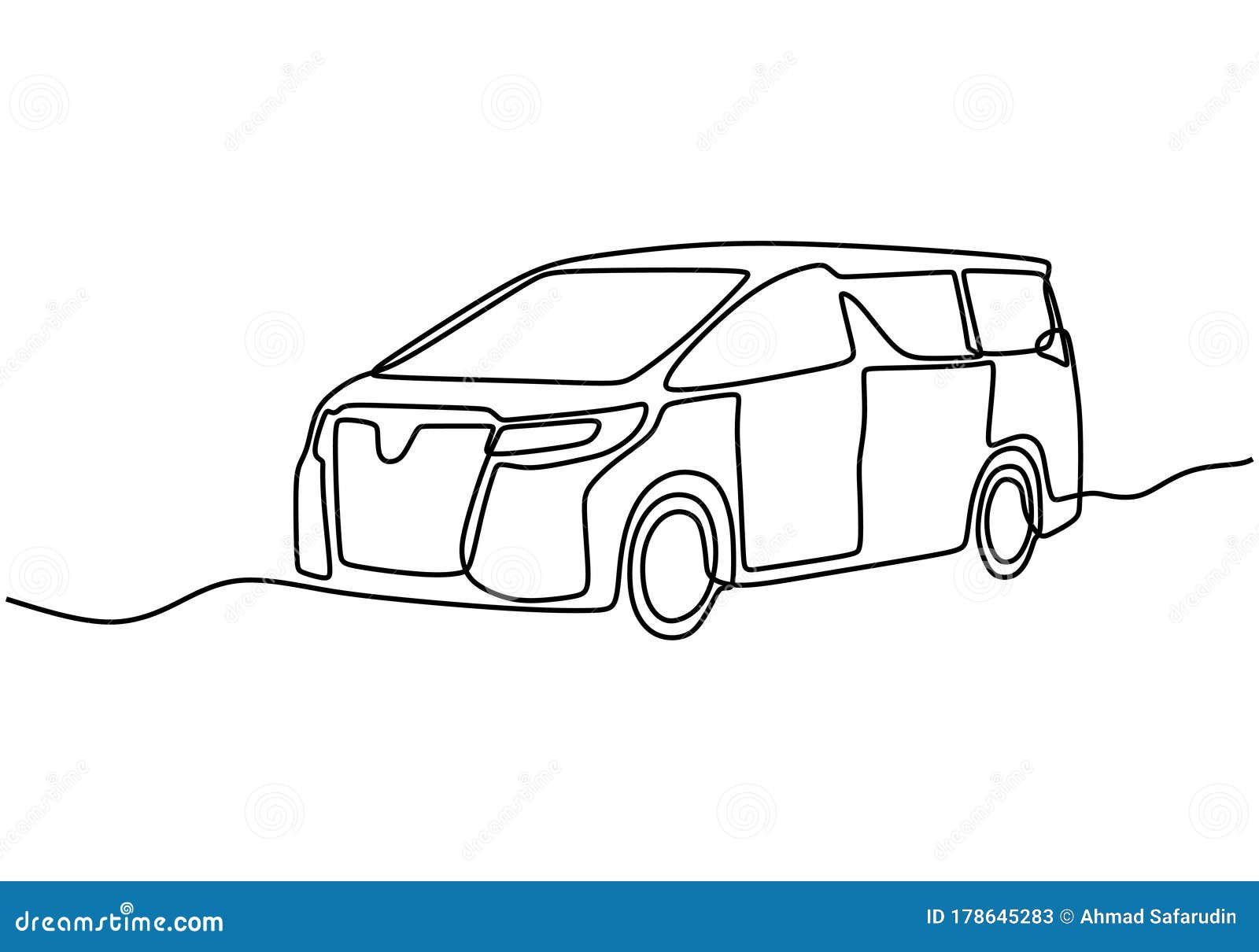 Continuous Line Drawing of Modern Racing Car Driving on Dusty Road ...