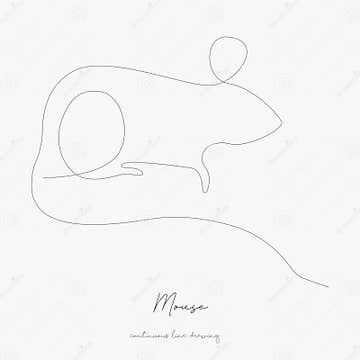 Continuous Line Drawing. Mouse. Simple Vector Illustration. Mouse ...