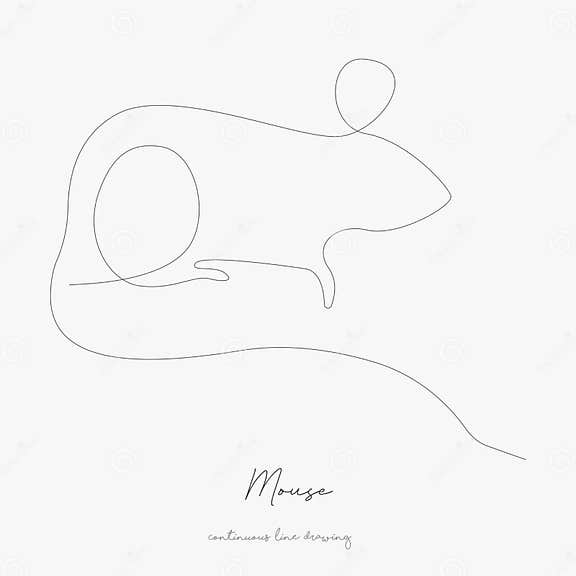 Continuous Line Drawing. Mouse. Simple Vector Illustration. Mouse ...