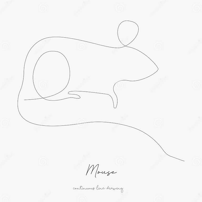 Continuous Line Drawing. Mouse. Simple Vector Illustration. Mouse ...
