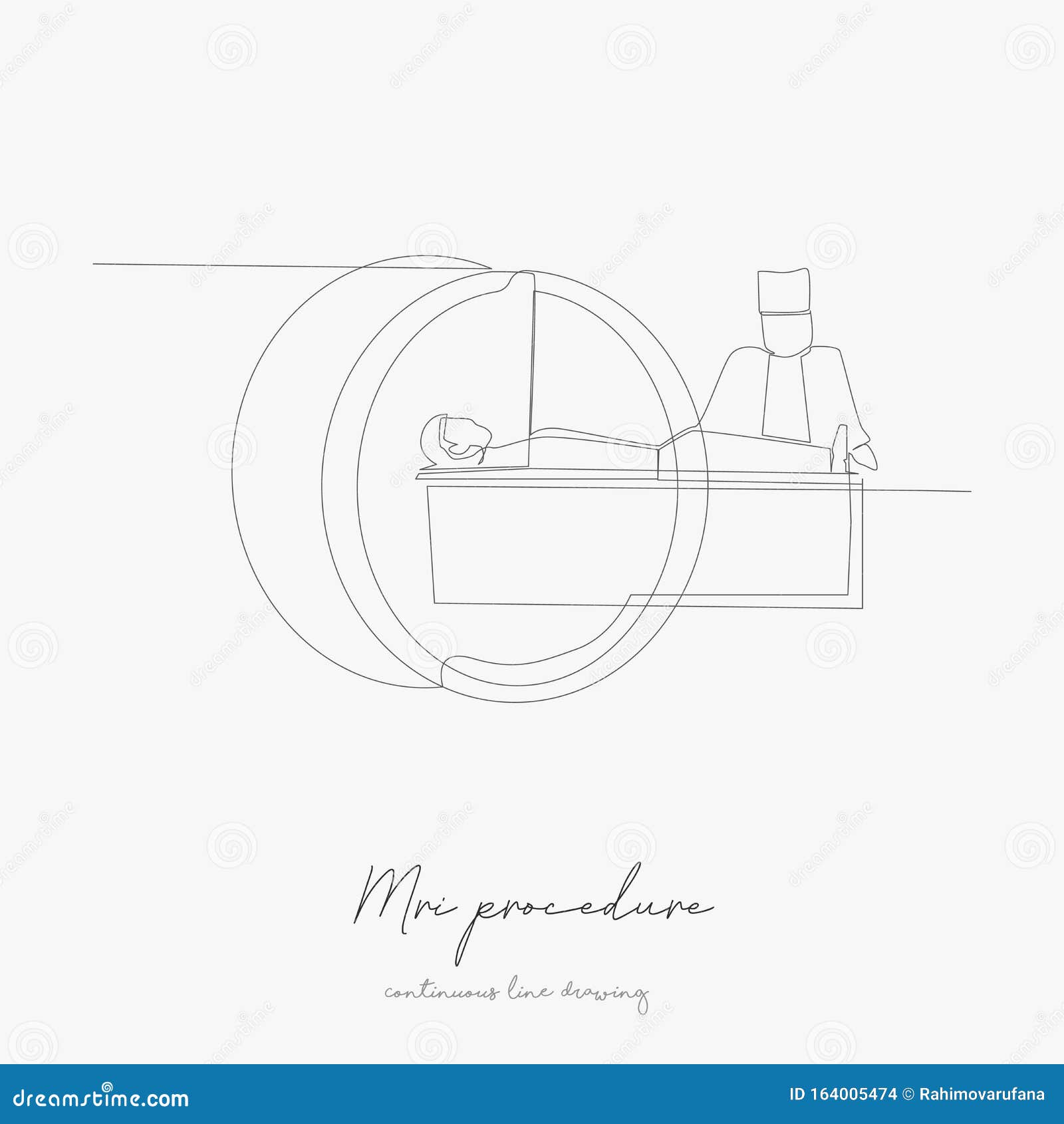 Continuous Line Drawing. Mri Procedure. Simple Vector Illustration. Mri ...