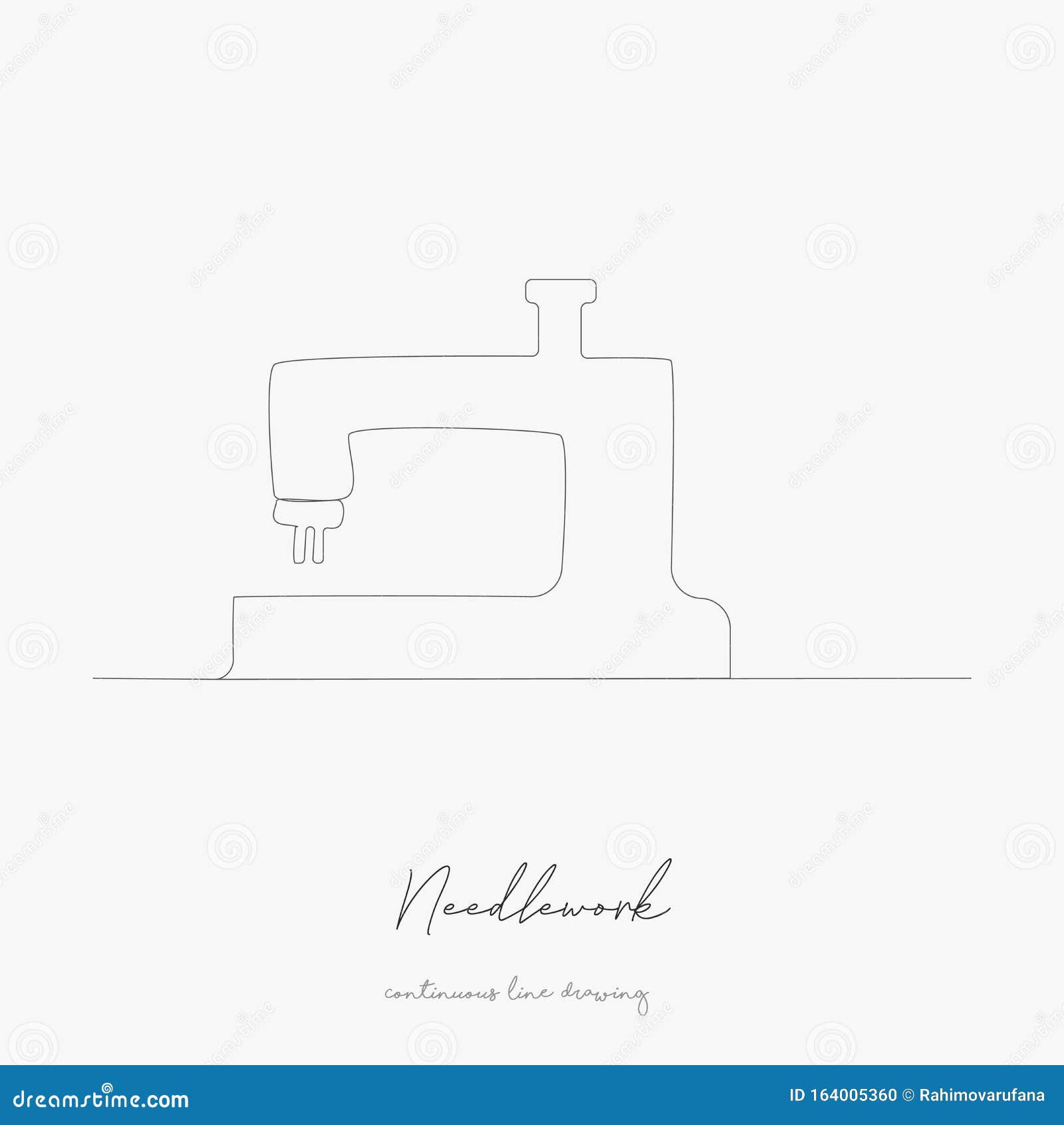 Continuous Line Drawing. Needlework. Simple Vector Illustration ...