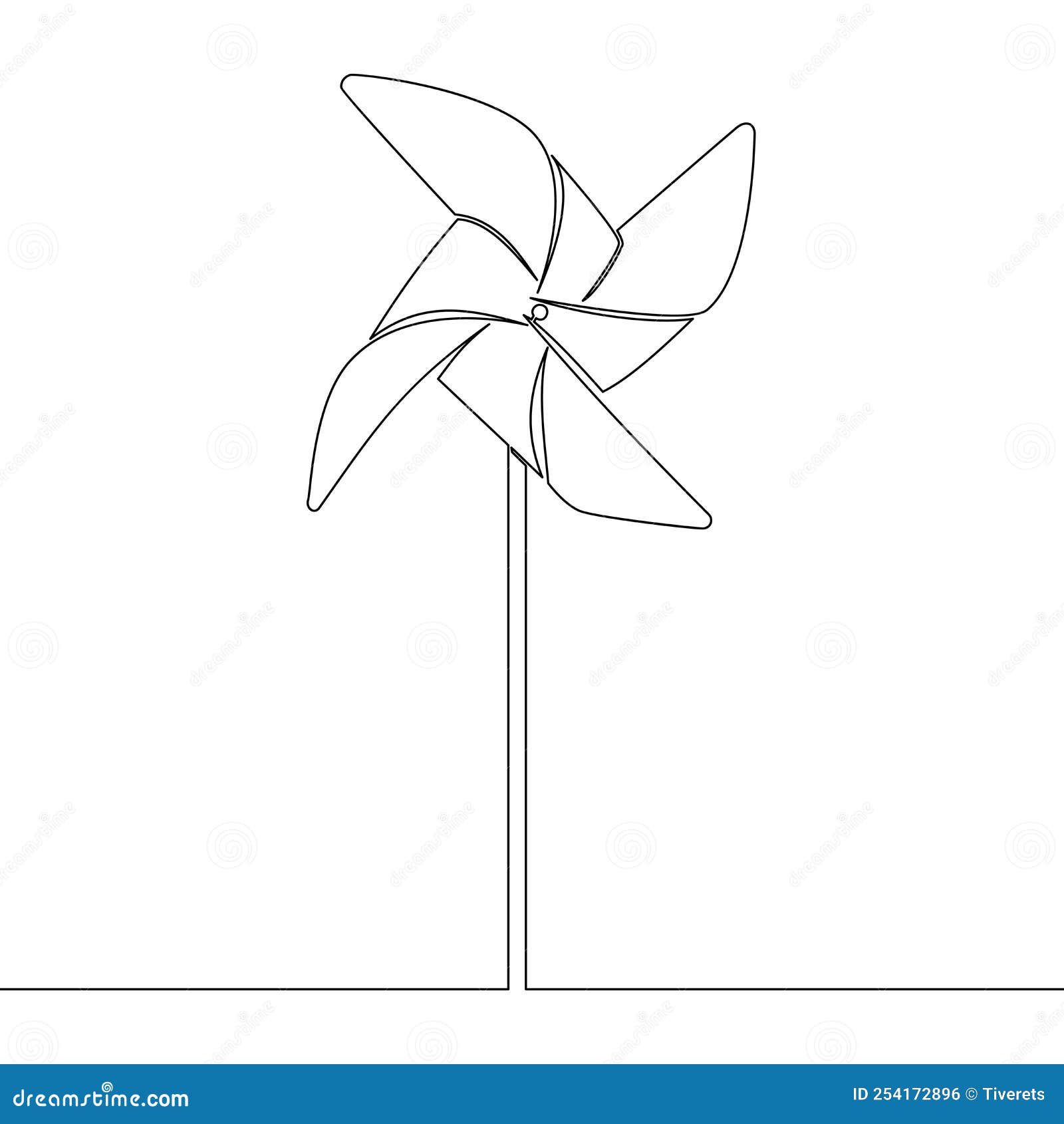 Paper Windmill Drawing