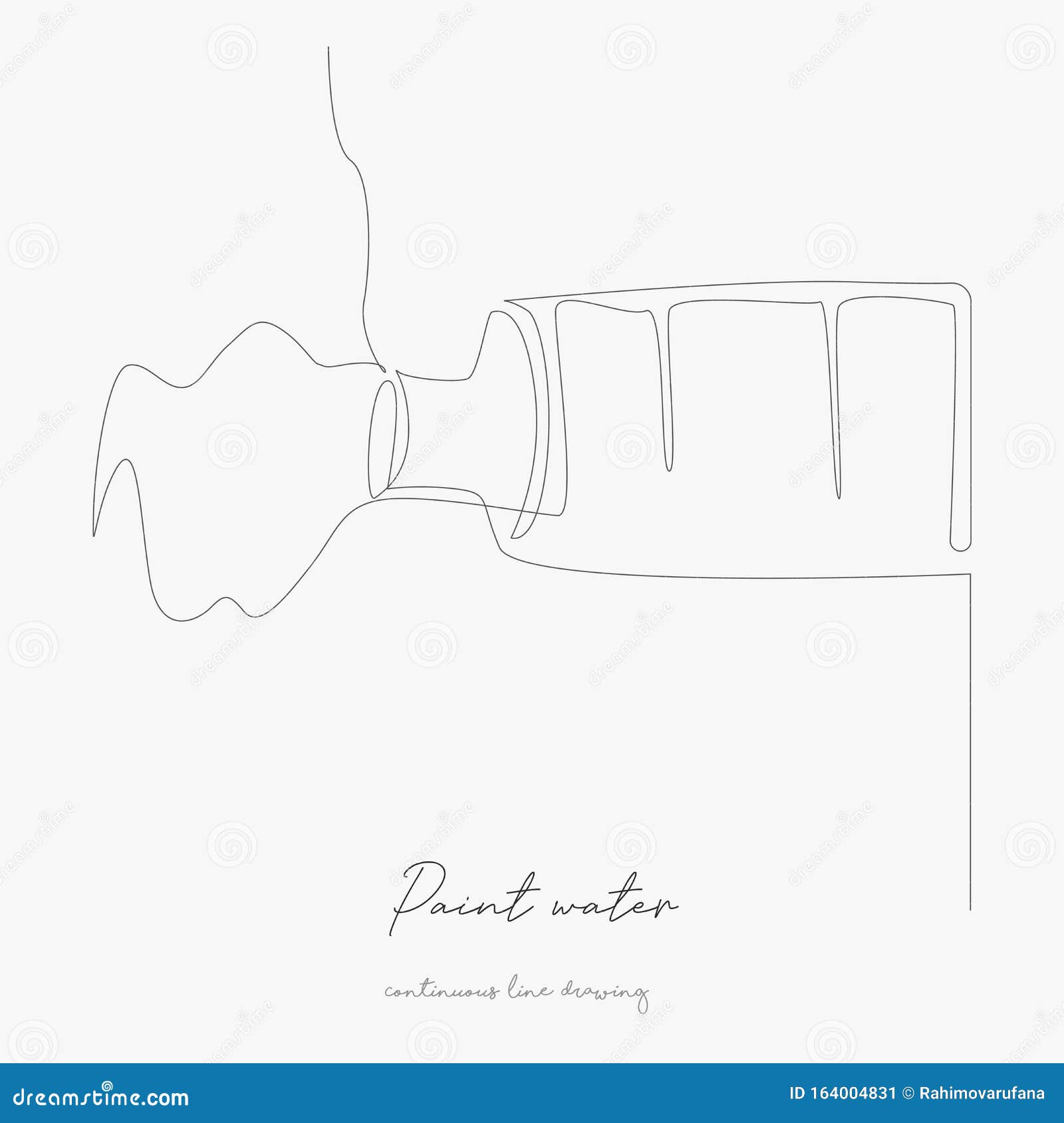 Continuous Line Drawing. Paint Water. Simple Vector Illustration. Paint ...
