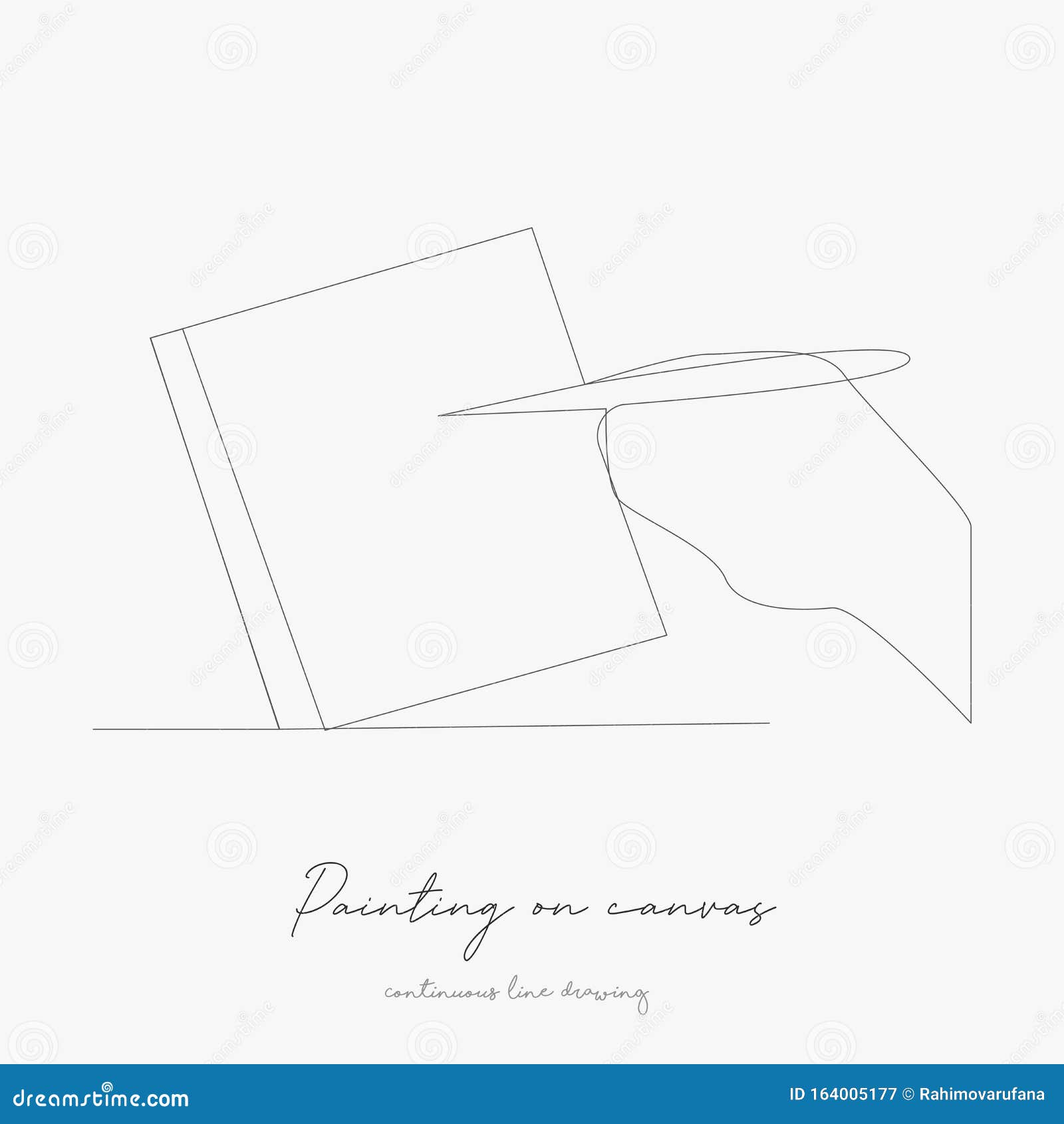 Continuous Line Drawing. Painting on Canvas. Simple Vector Illustration ...