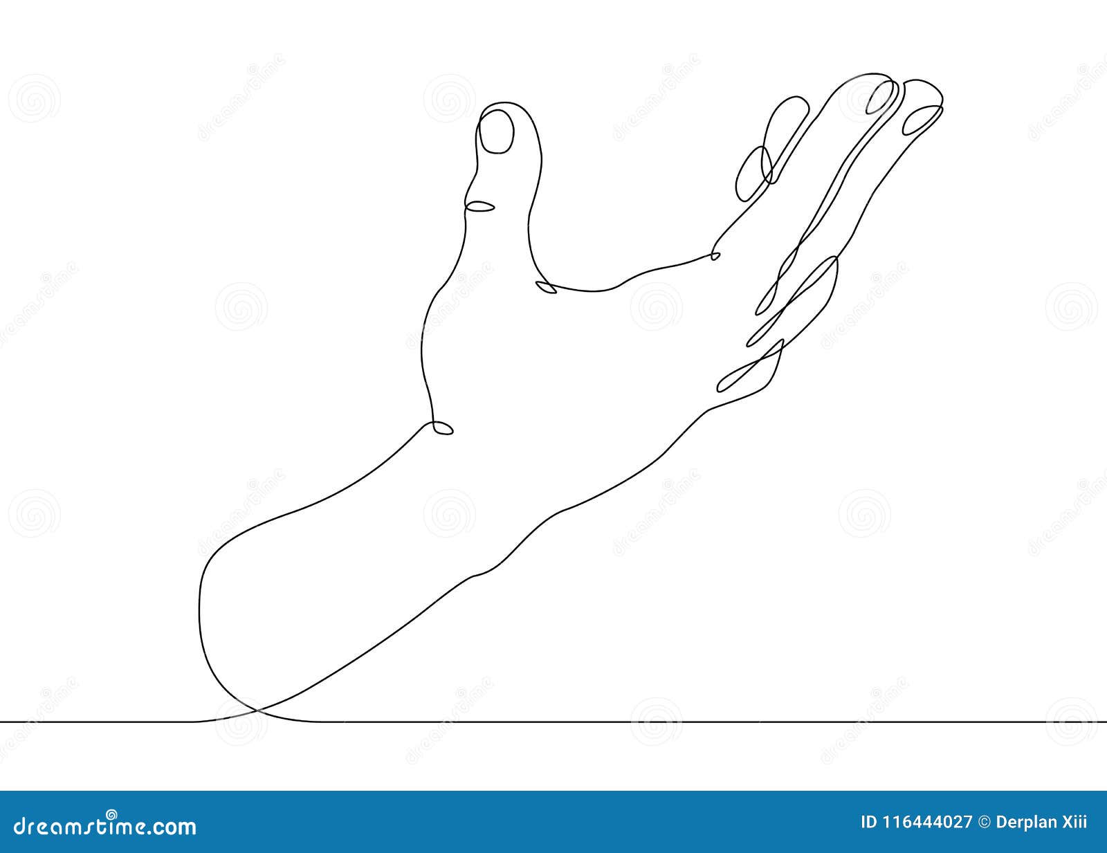 Open Hand Line Drawing