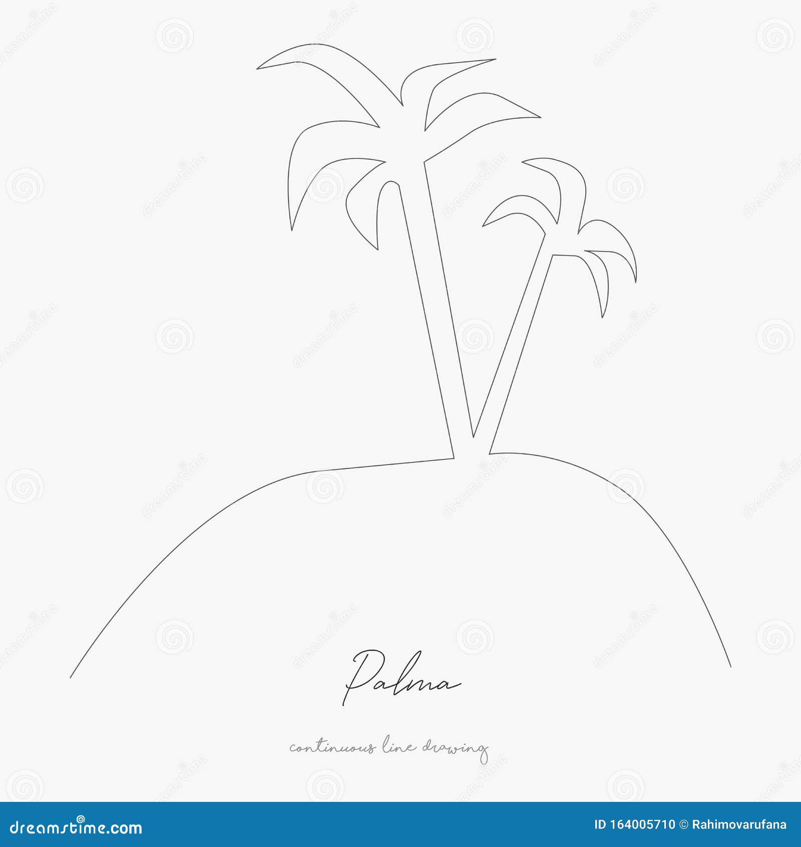 Continuous Line Drawing. Palma. Simple Vector Illustration. Palma ...