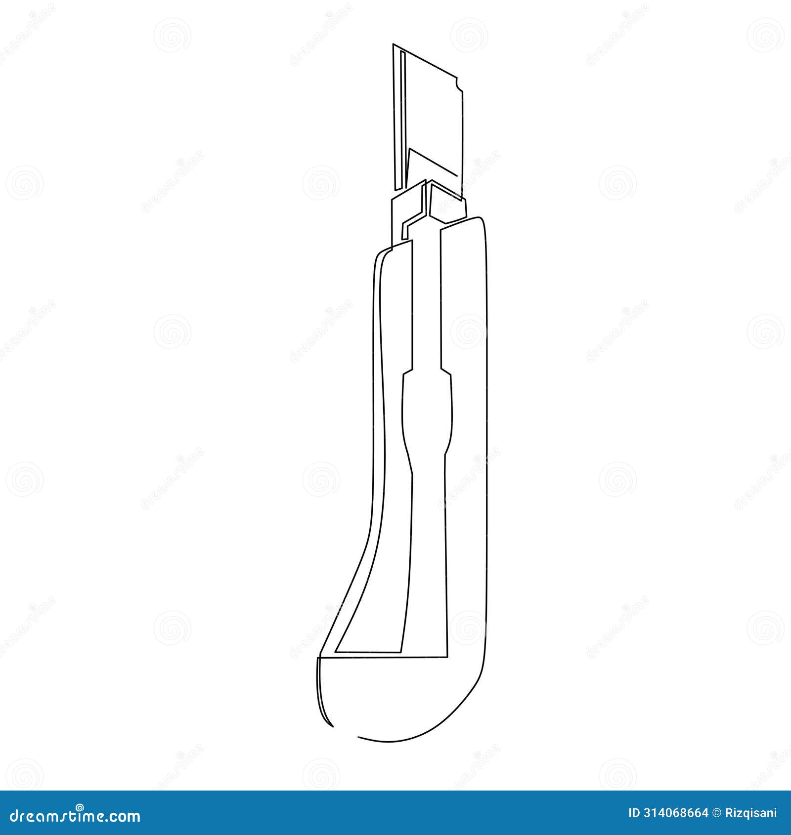 Continuous Line Drawing of a Paper Cutter. Simple Flat Hand Drawn Style ...