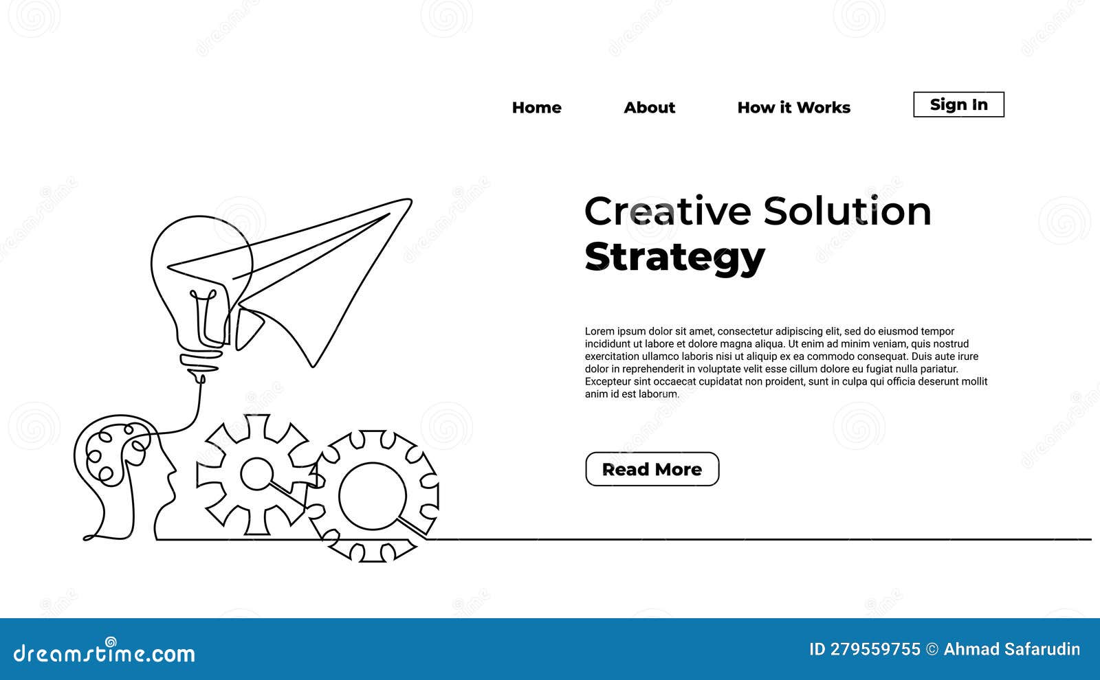 Continuous Line Drawing Paper Plane, Mind, and Bulb. Creative Solution ...