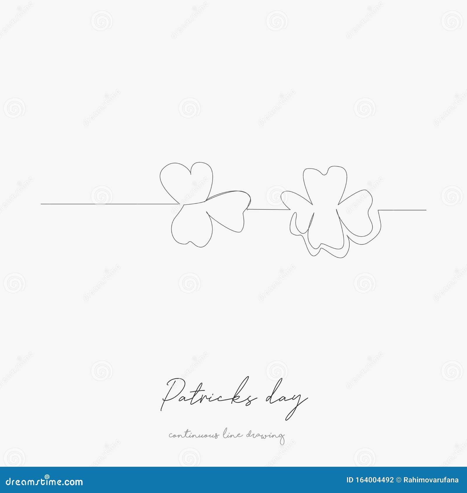 Continuous Line Drawing. Patricks Day. Simple Vector Illustration ...